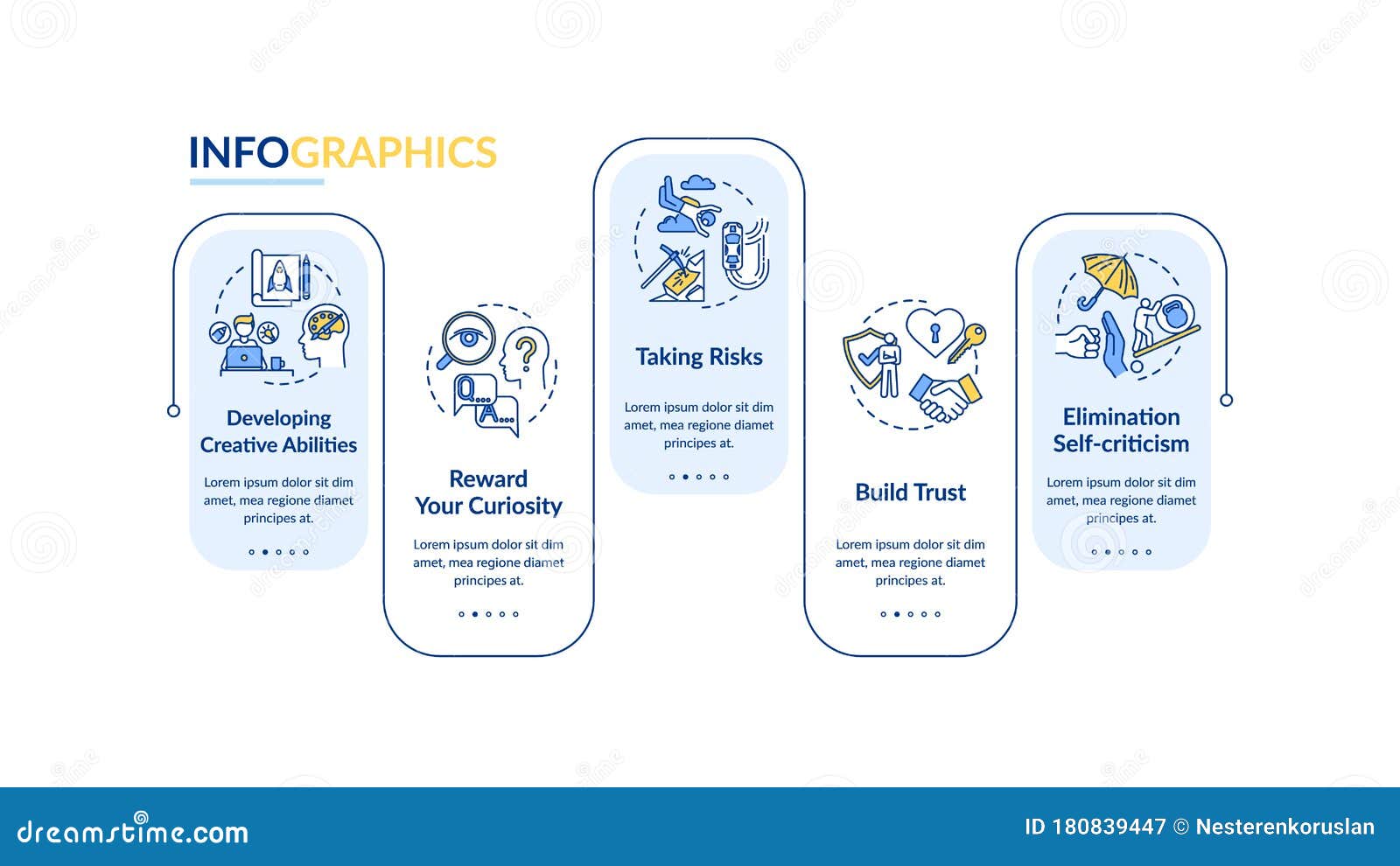 Positive Lifestyle Vector Infographic Template Stock Vector ...