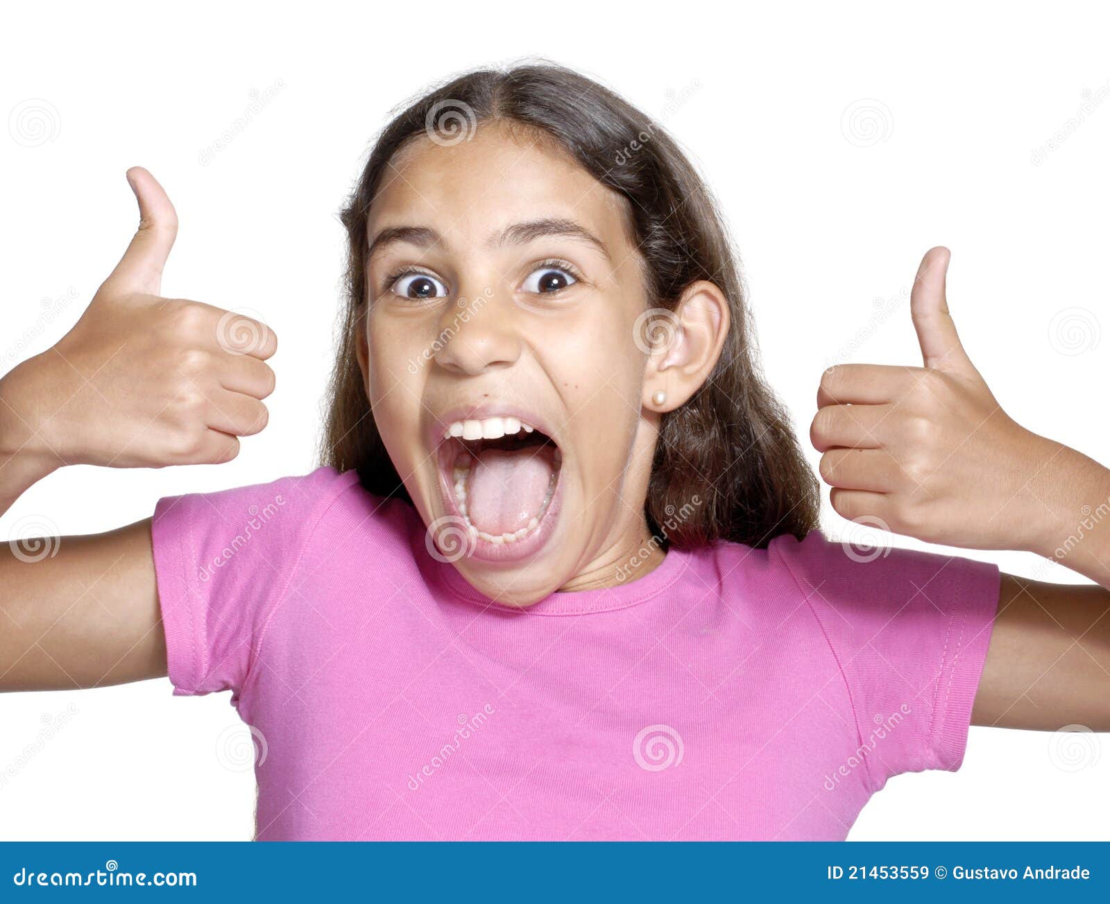 Positive little girl. stock image. Image of happy, hand - 21453559