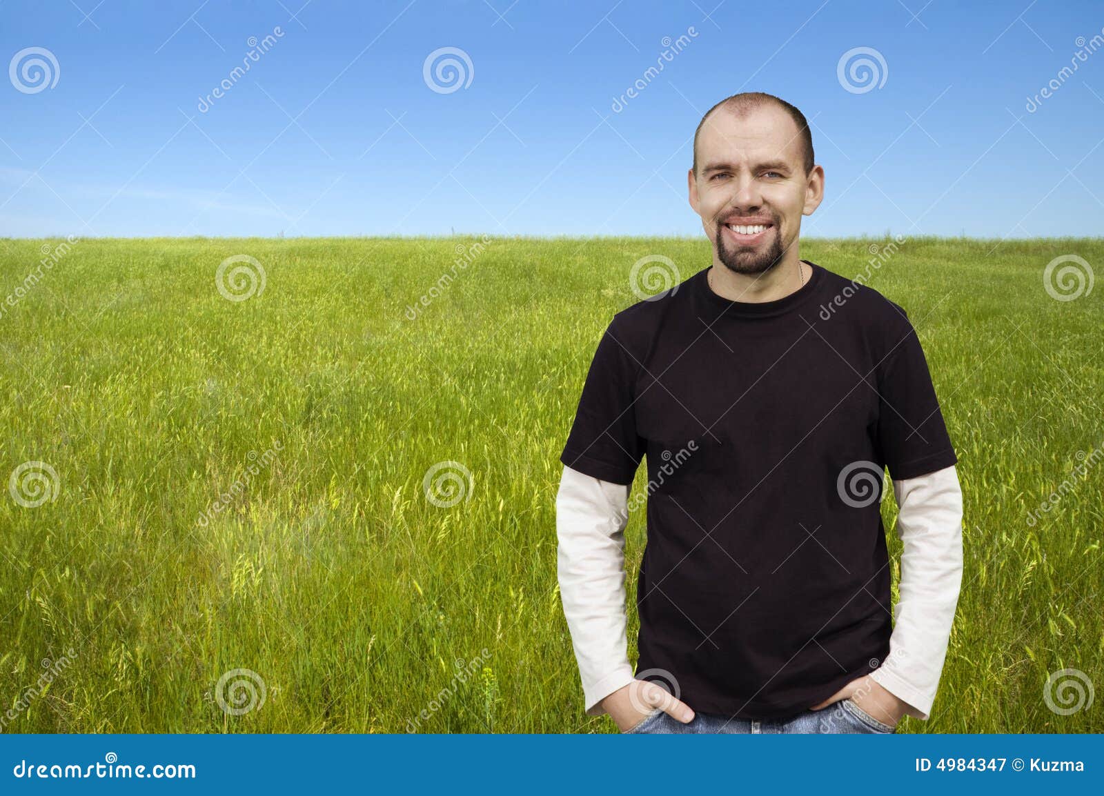 Positive man stock image. Image of blue, looking, smile - 4984347
