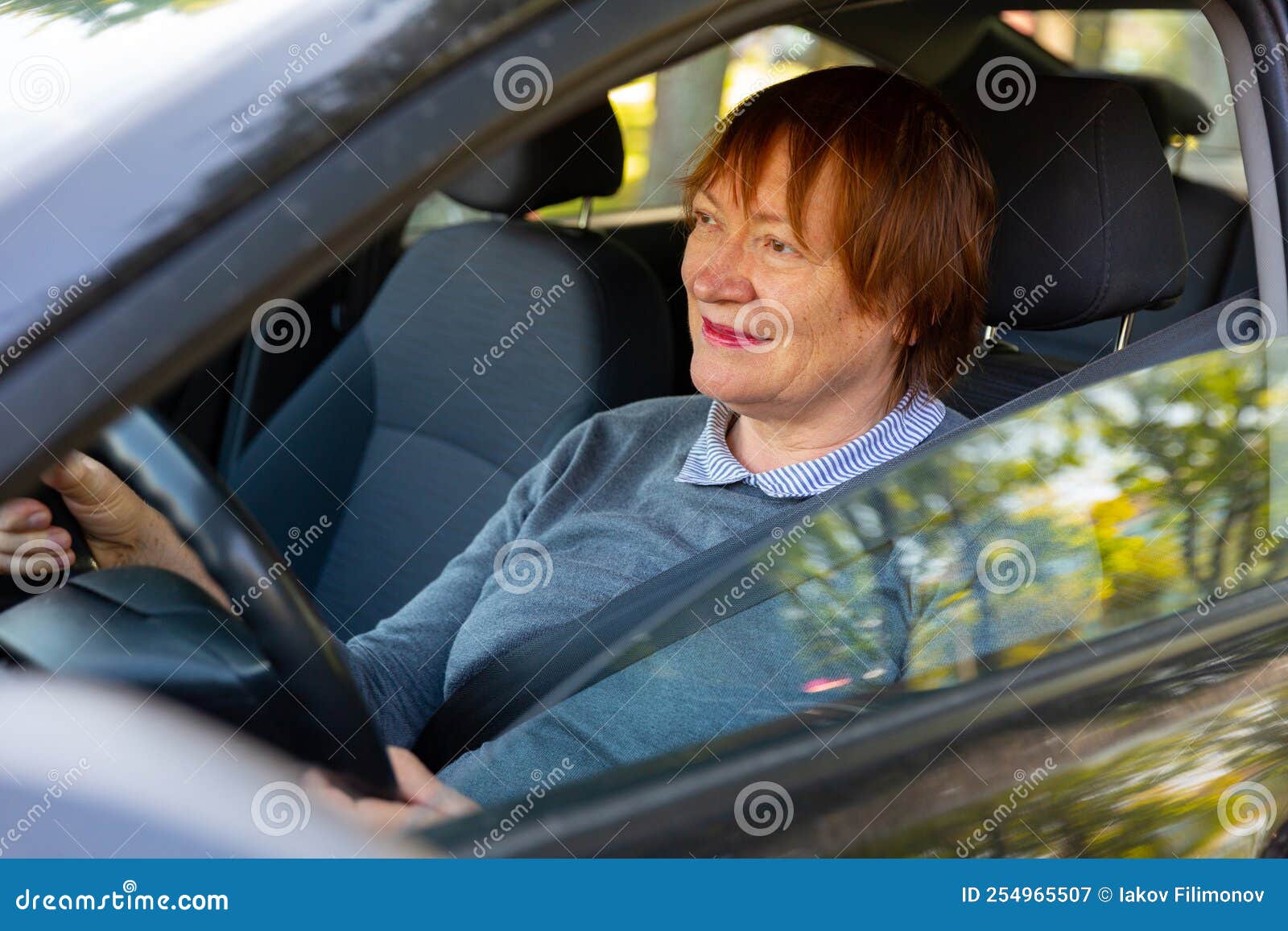 Positive Mature Woman Sitting Inside Her Car Stock Image - Image of ... Positive Mature Woman Sitting Inside Her Car Stock Image - Image of ...