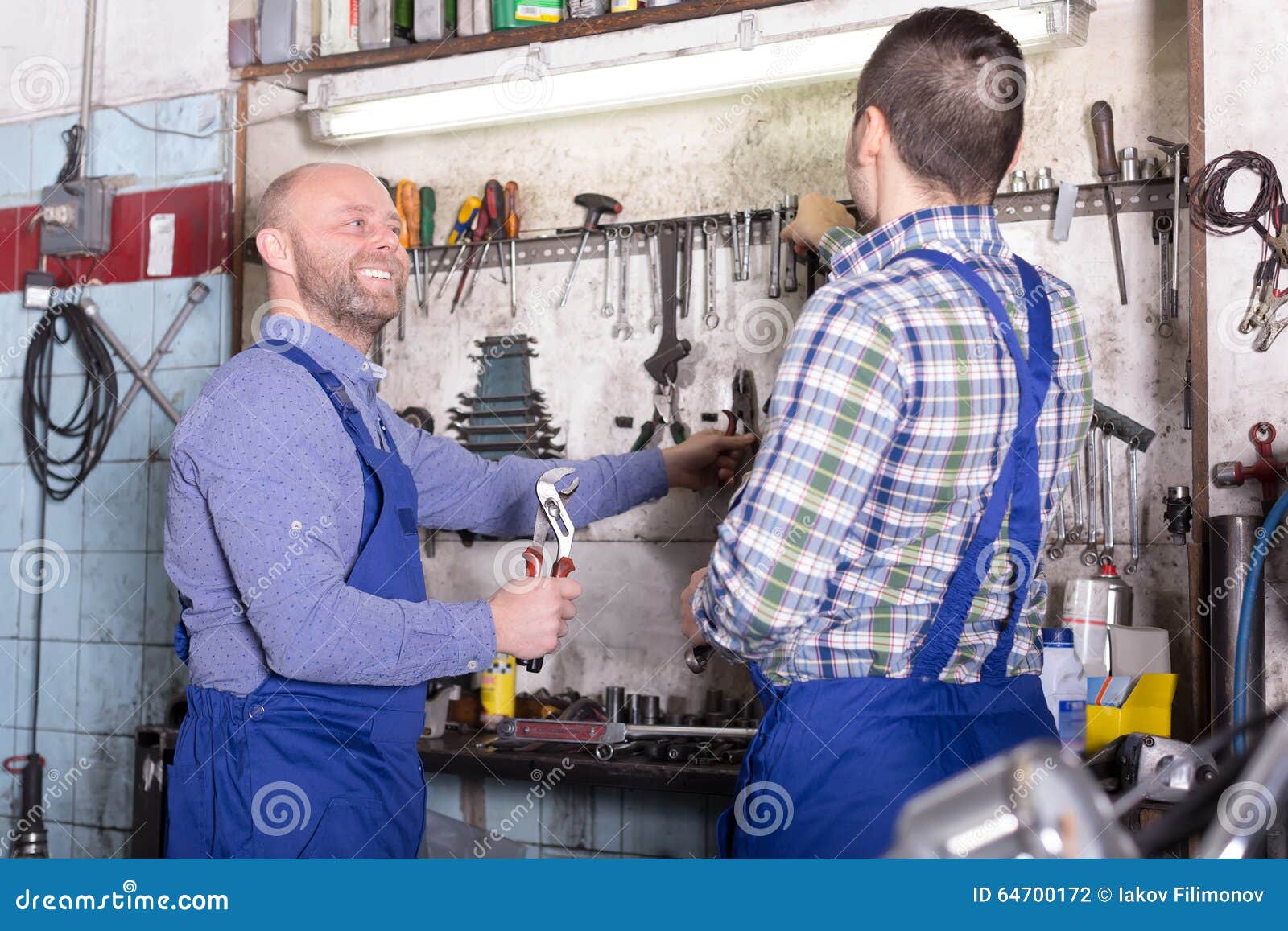 Positive mechanics at work stock photo. Image of lathe - 64700172
