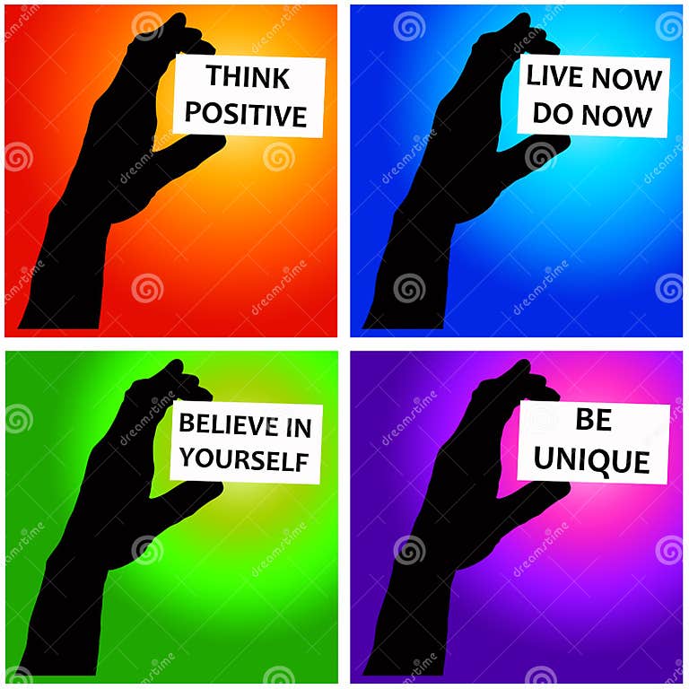 Positive messages stock illustration. Illustration of attitude - 23158422