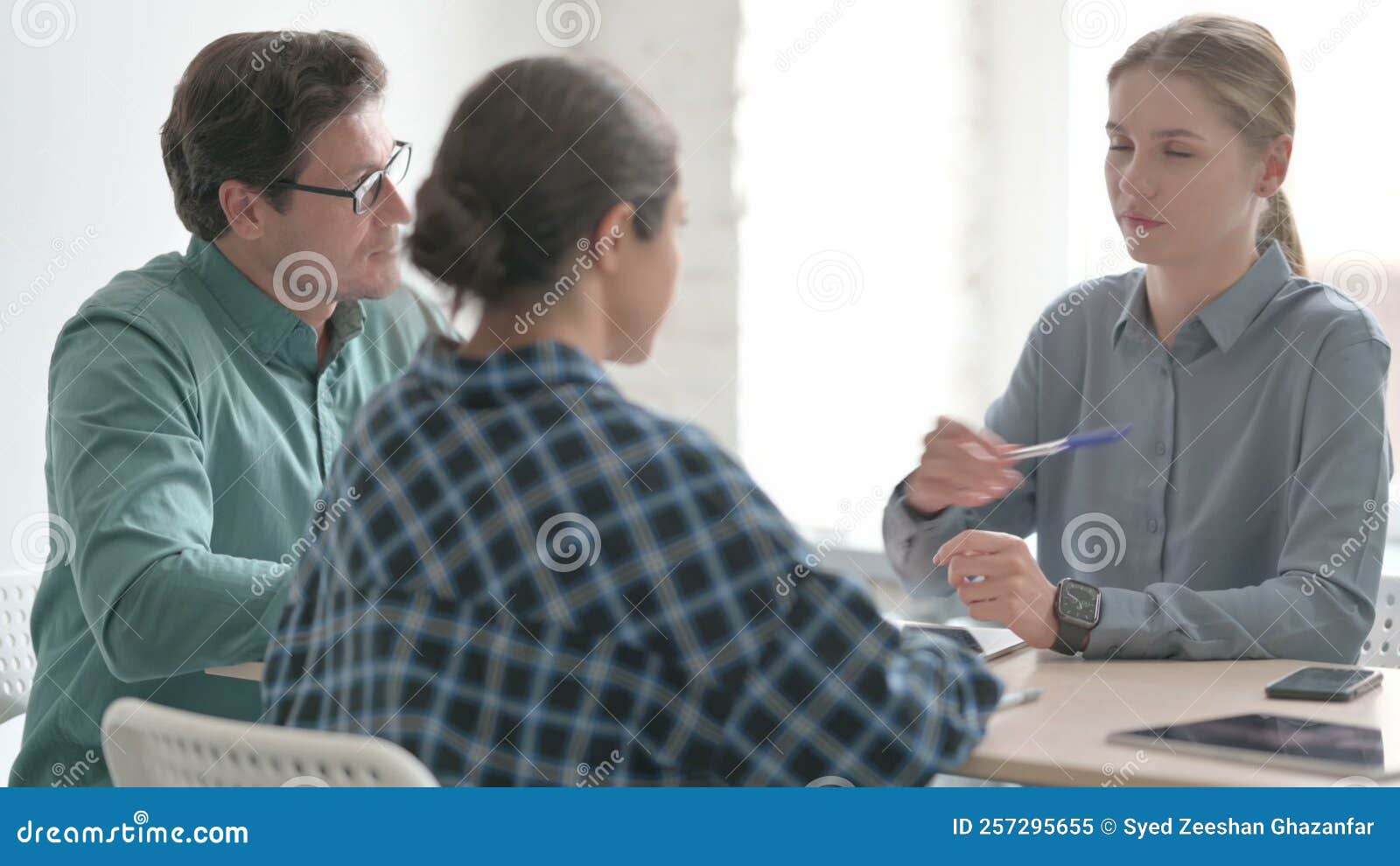 Positive Middle Aged Man Talking during Meeting Stock Video - Video of ...