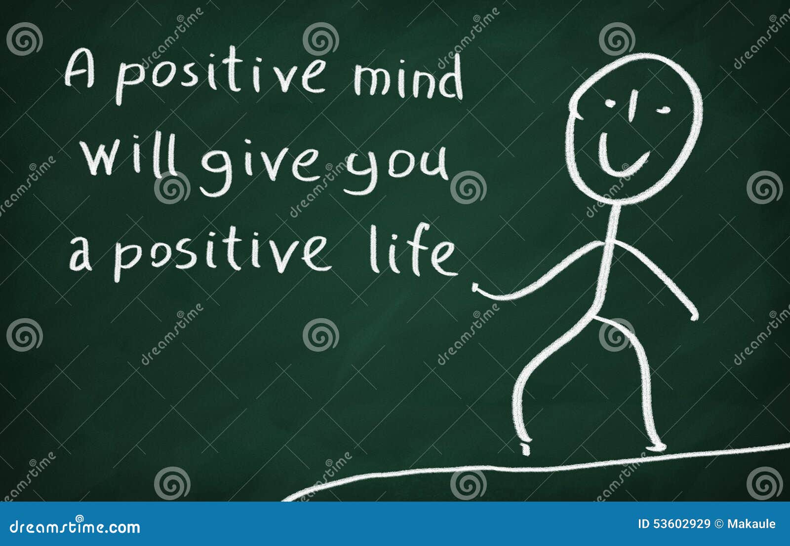 A Positive Minds Will Give You a Positive Life Stock Illustration ...