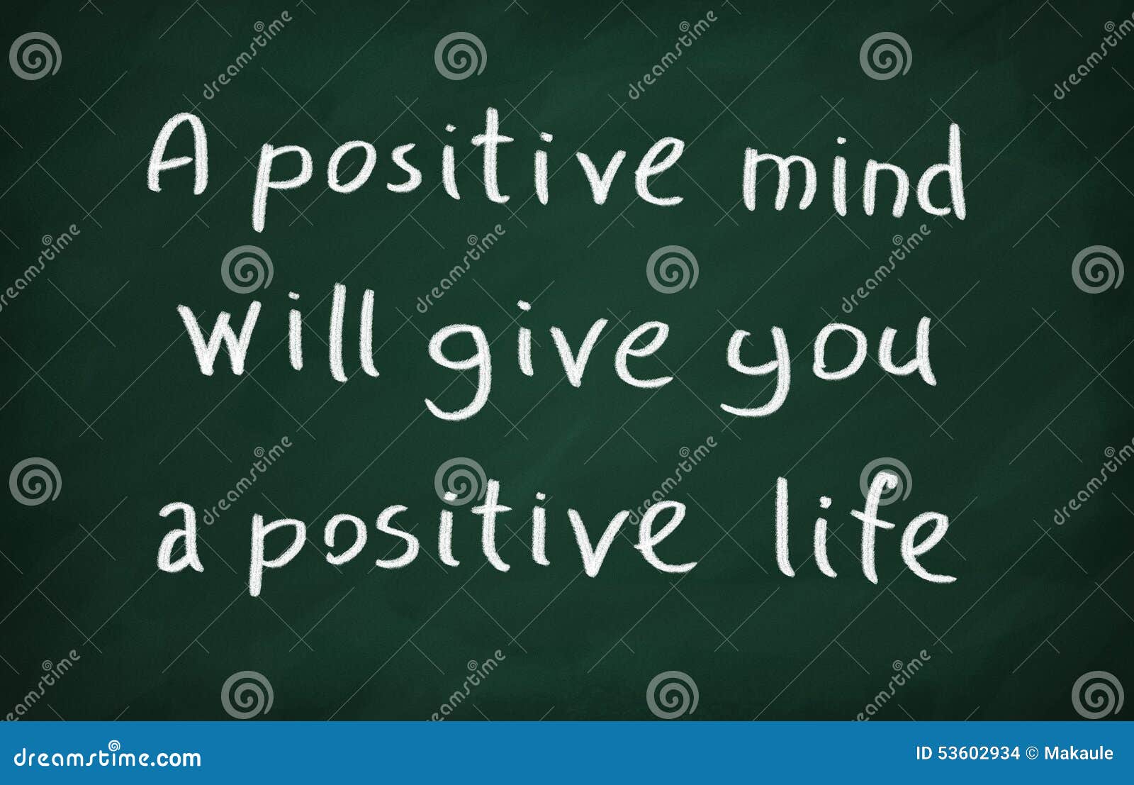 A Positive Minds Will Give You a Positive Life Stock Illustration ...