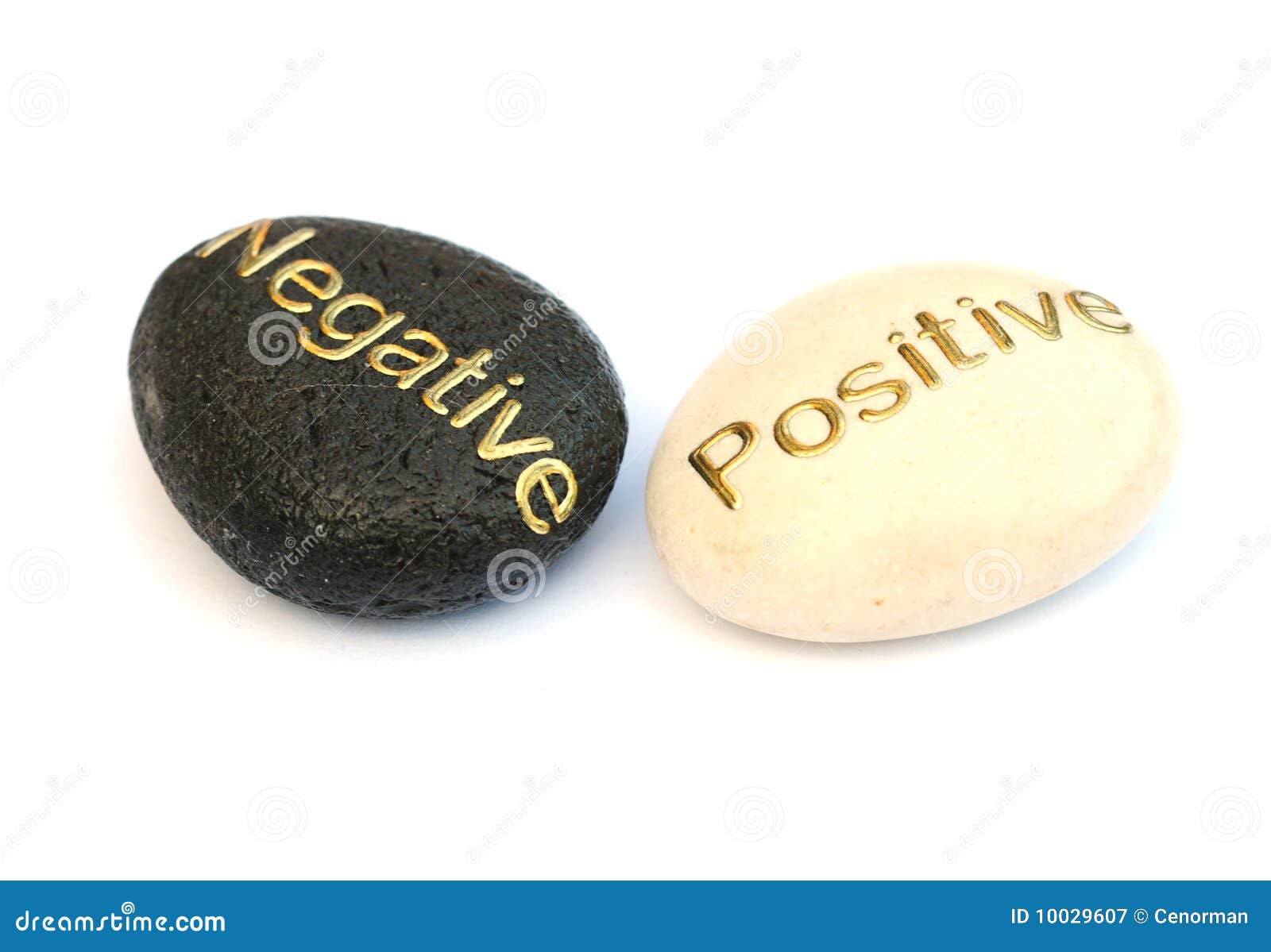 Positive Or Negative On Stones. Stock Photo | CartoonDealer.com #178619172