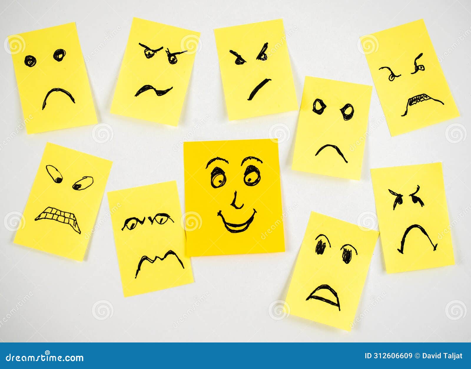 Positive and Negative Attitudes Stock Image - Image of happy, world ...