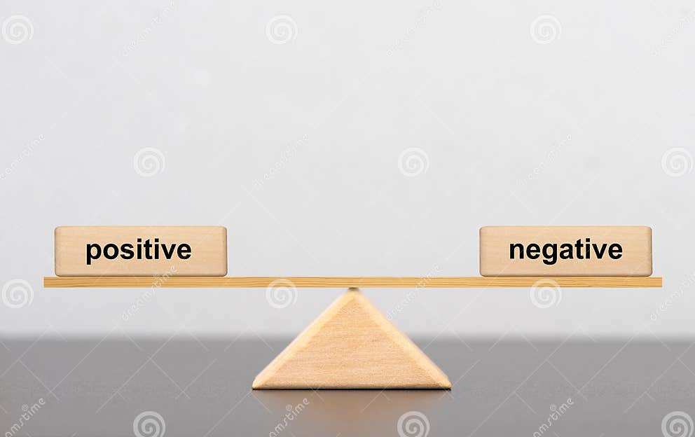 Positive and Negative in Balance Stock Photo - Image of failure ...