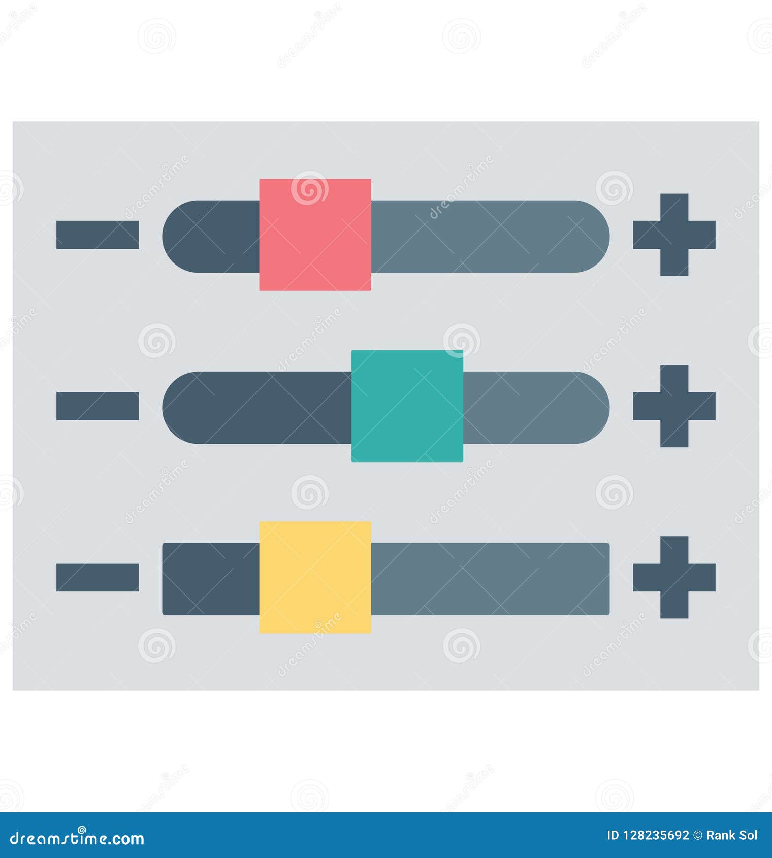 Positive Negative Color Illustration Vector Icon Stock Vector ...