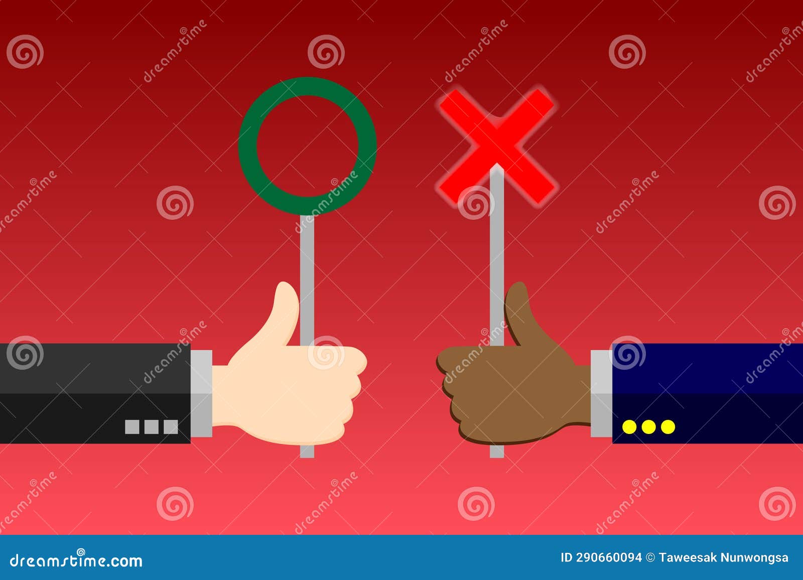 Positive and Negative Feedback Concept. Vector Illustration. Eps10 ...