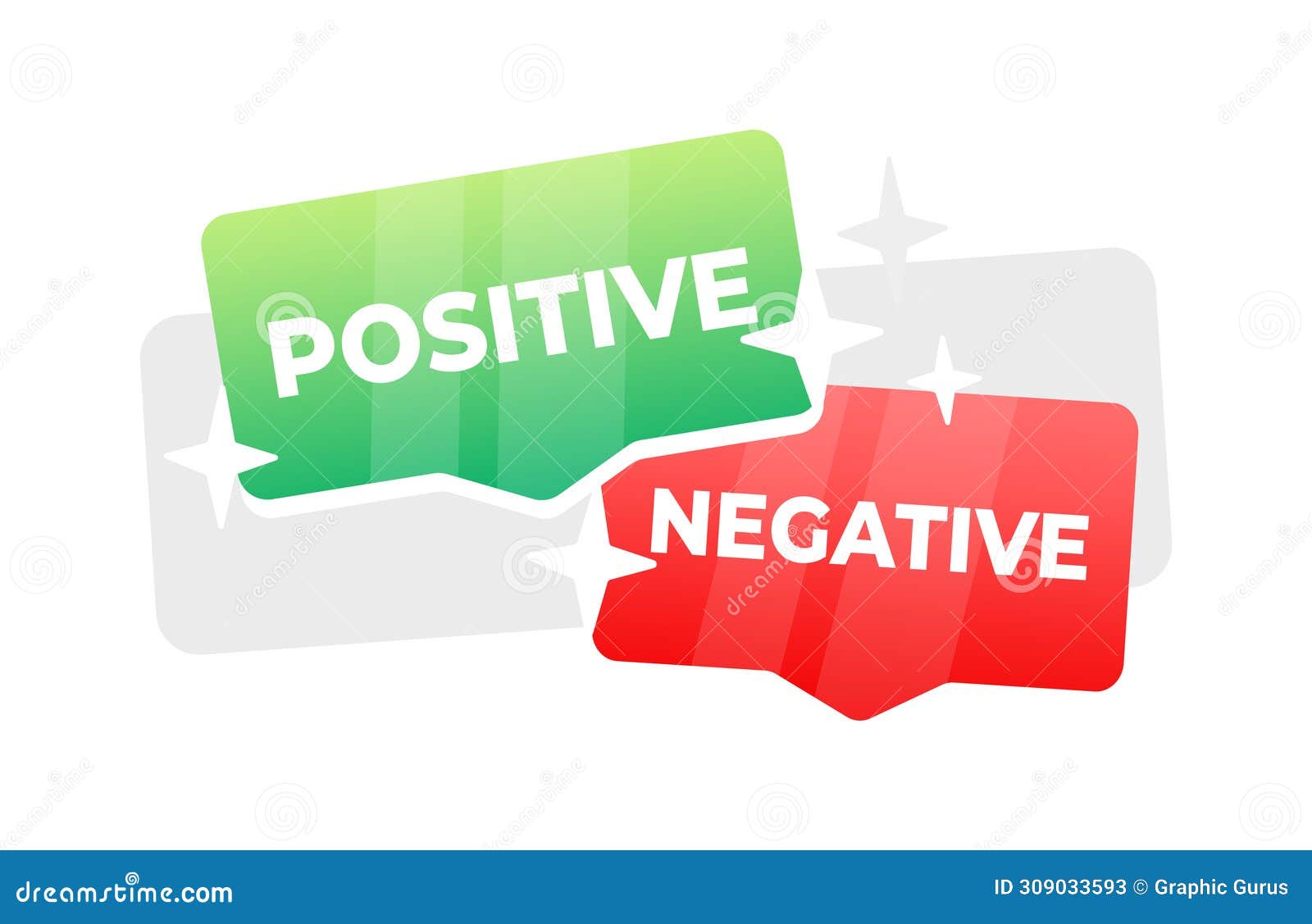 Positive and Negative Label, Checkmarks. Vector Illustration Stock ...
