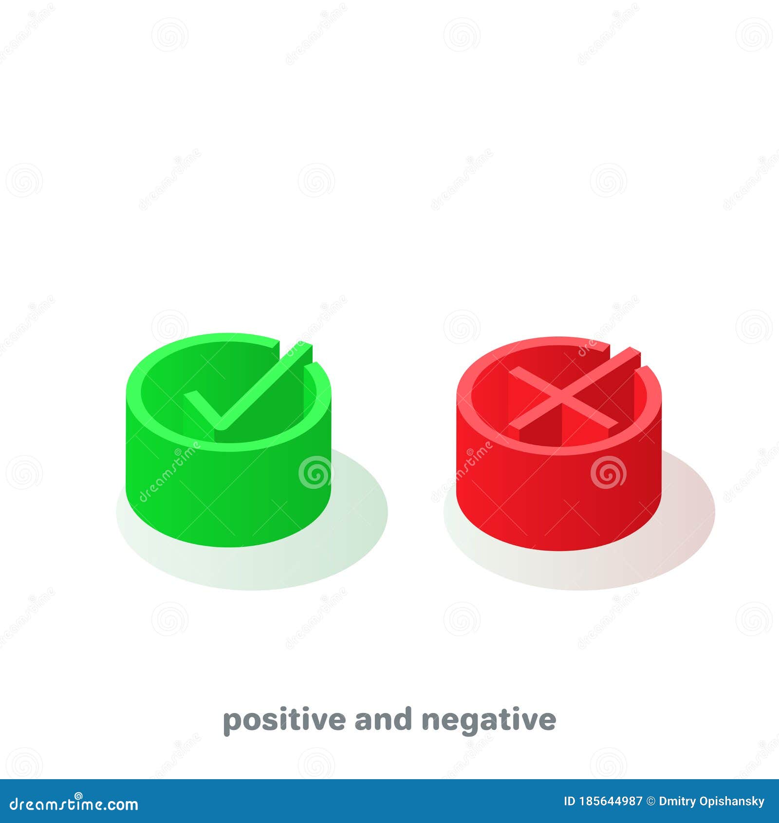 Positive and negative 2 stock vector. Illustration of opinion - 185644987