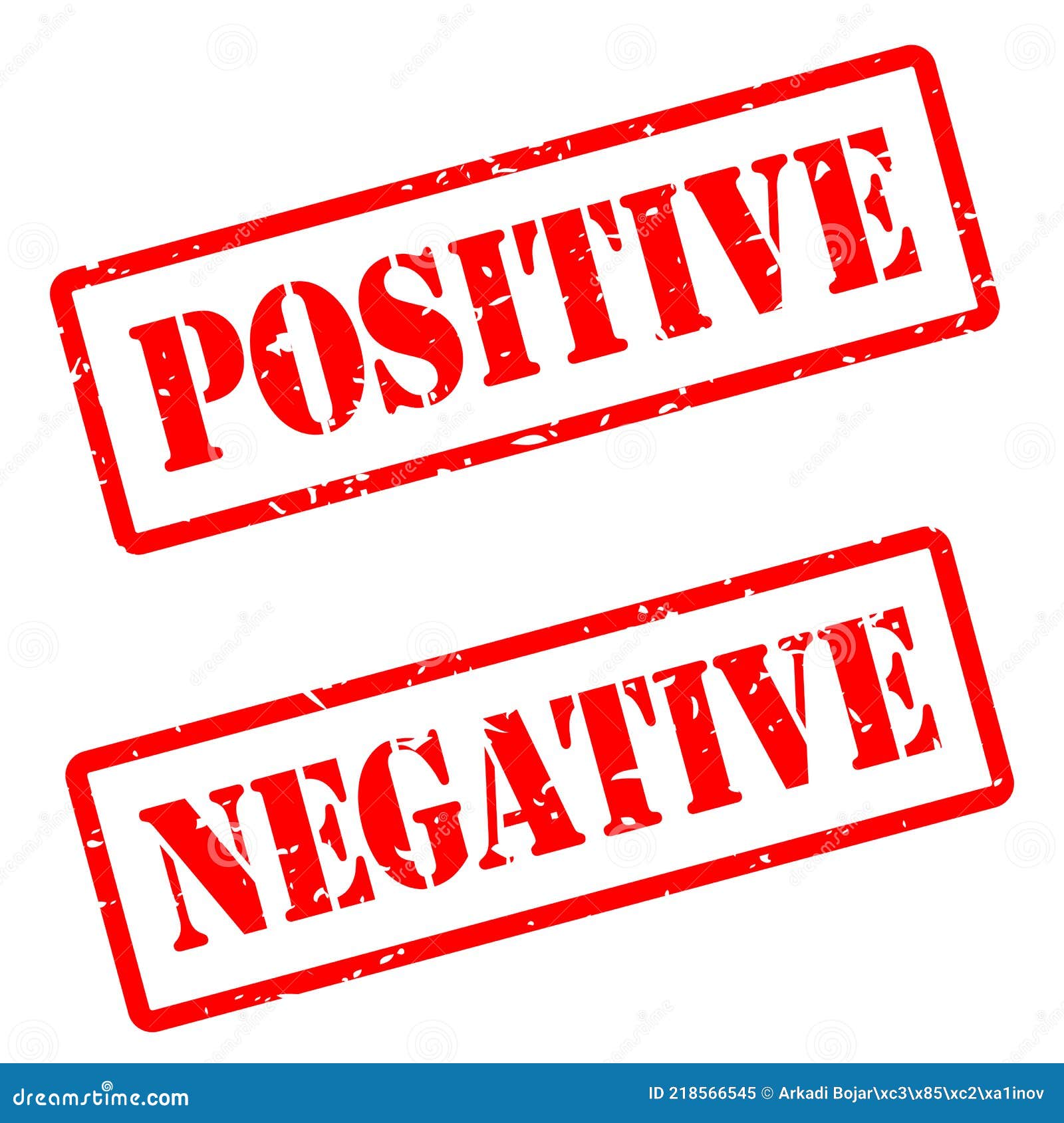 Positive and Negative Vector Stamp Stock Vector - Illustration of ...