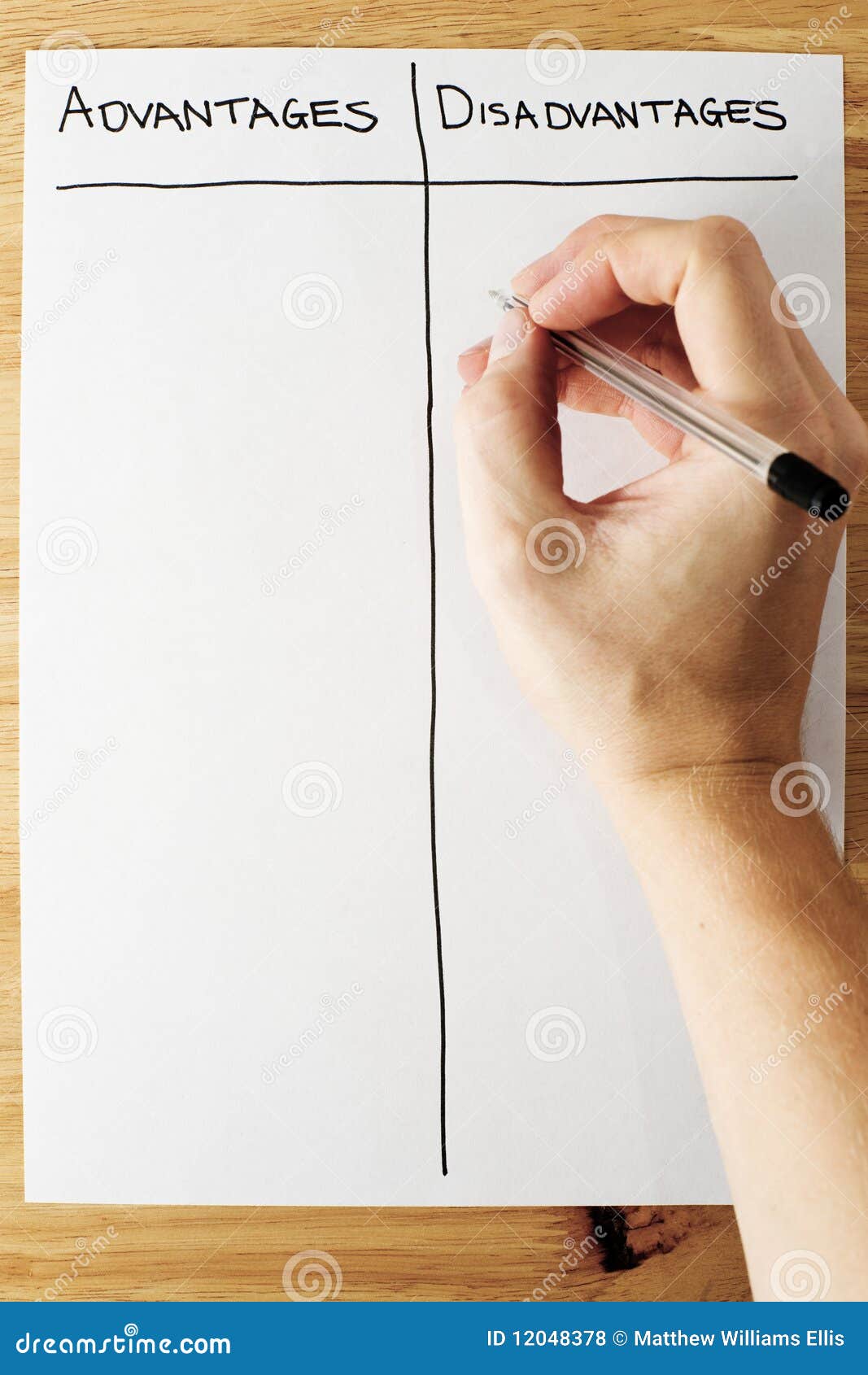 Positive and Negatives stock photo. Image of advantages - 12048378