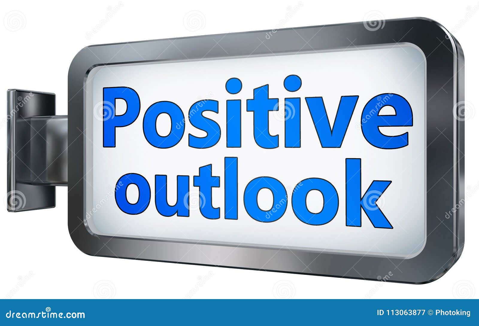 Positive Outlook on Billboard Stock Illustration - Illustration of ...