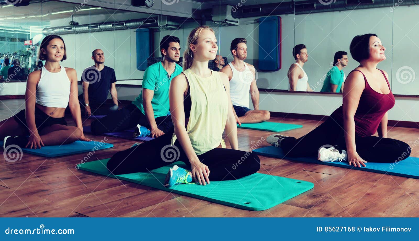 Positive People Practicing Yoga Stock Photo - Image of love, back: 85627168