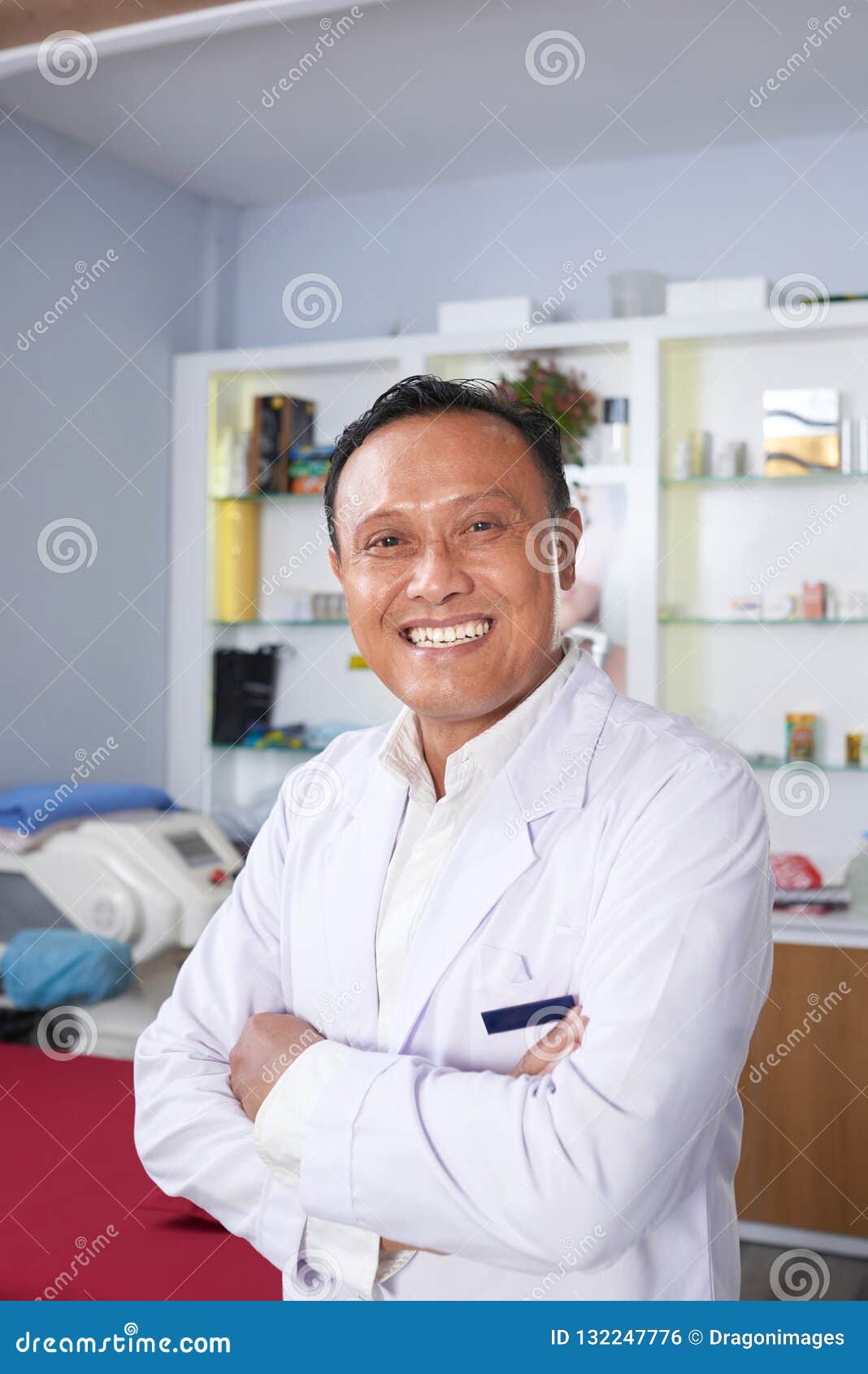 Positive plastic surgeon stock photo. Image of plastic - 132247776