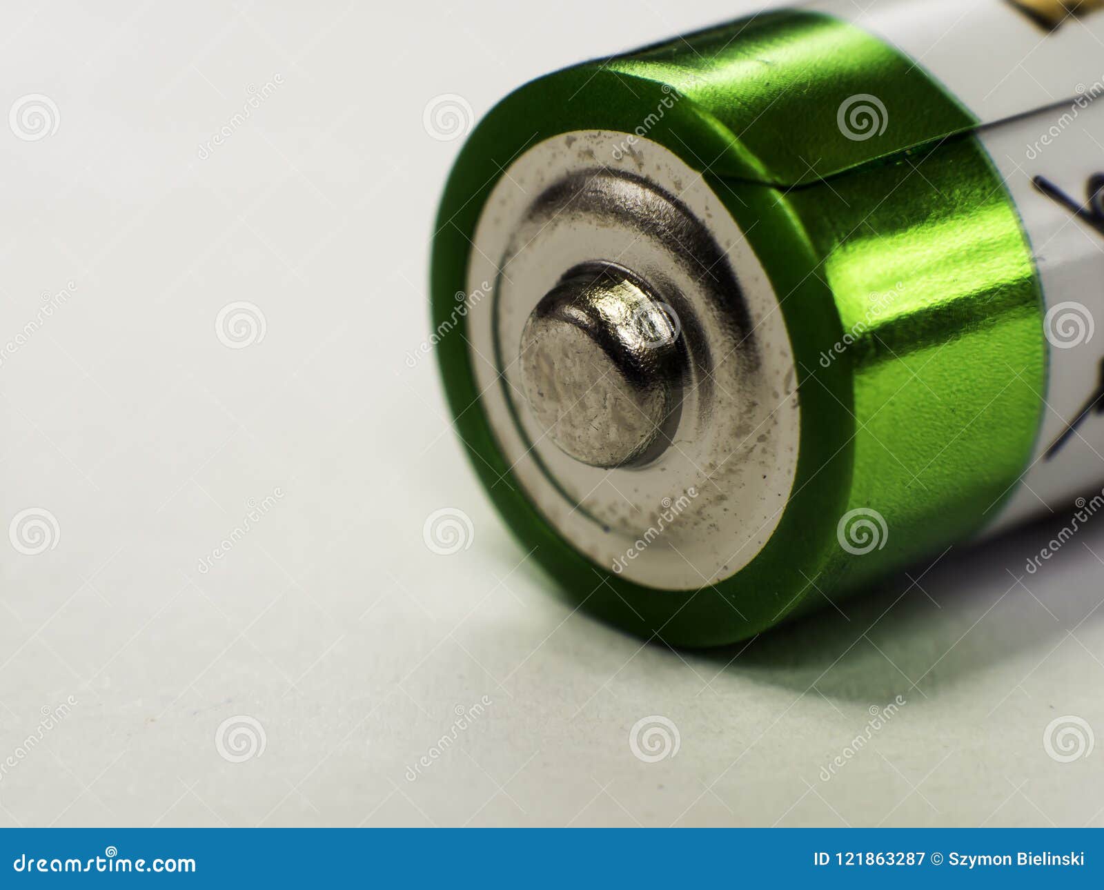 Positive Pole of AA Batteries Stock Image - Image of positive, metal ...