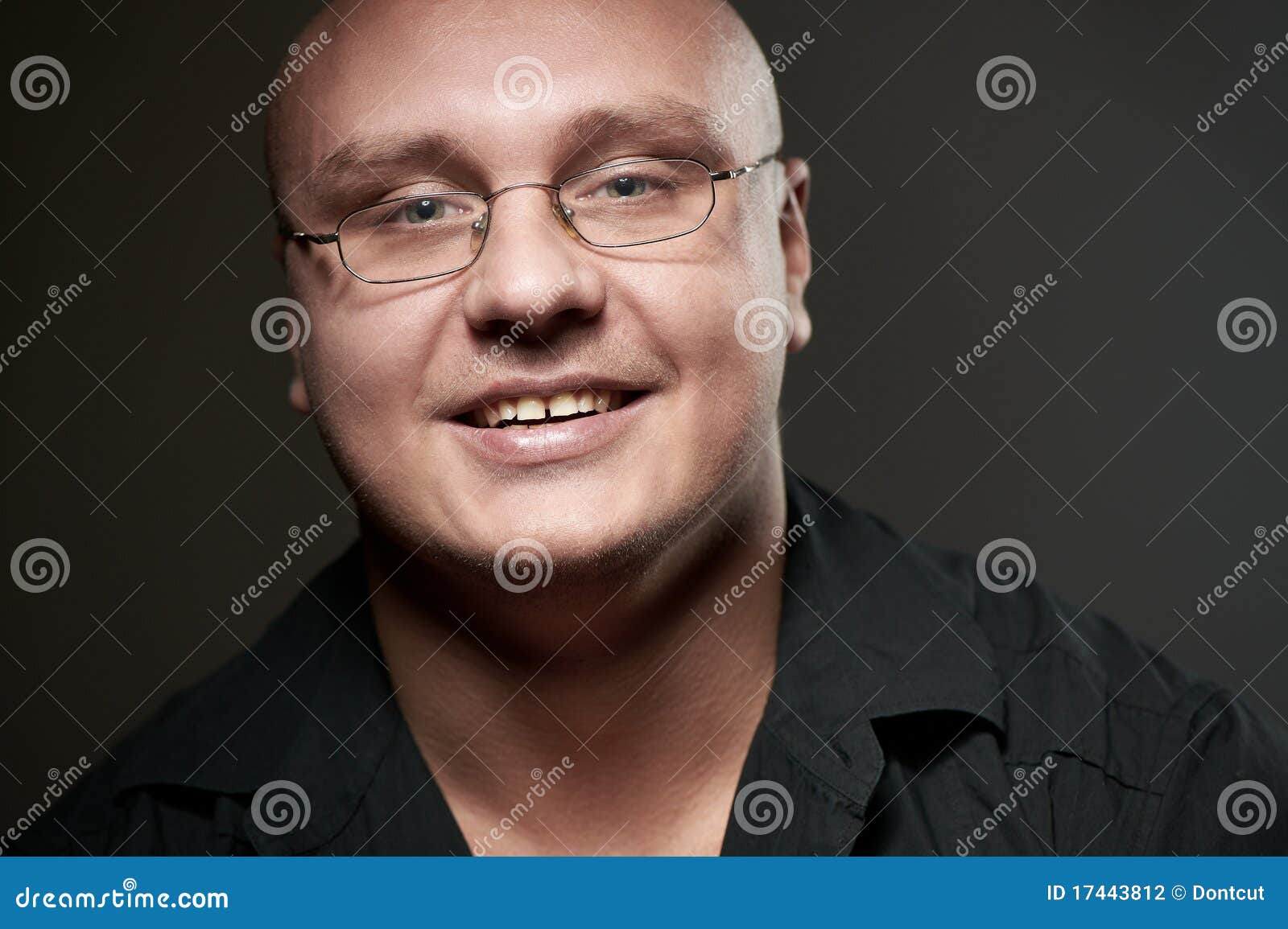 Positive Portrait of Serious Man in Eyeglasses Stock Photo - Image of ...