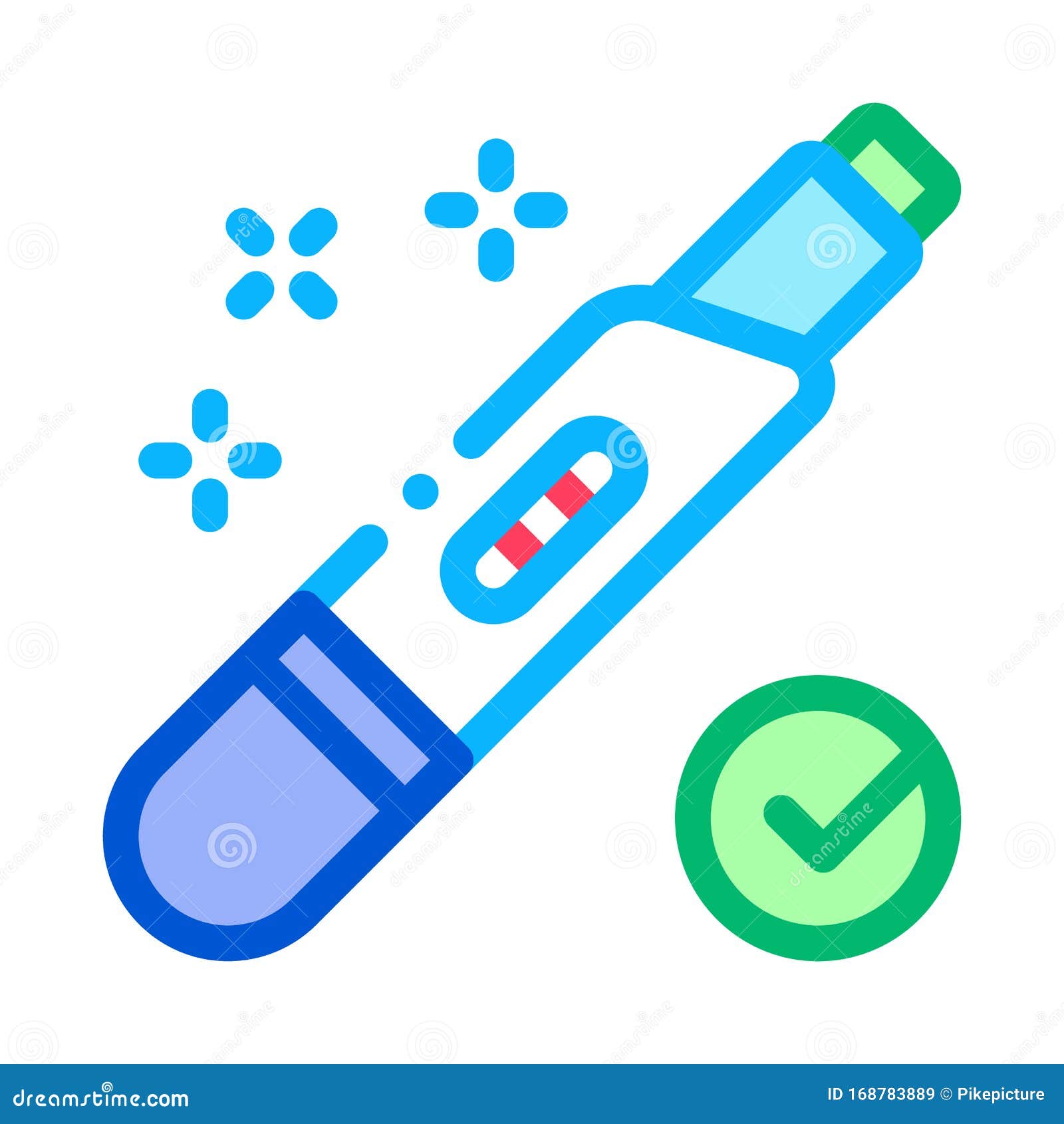 Positive Pregnancy Test Icon Outline Illustration Stock Vector