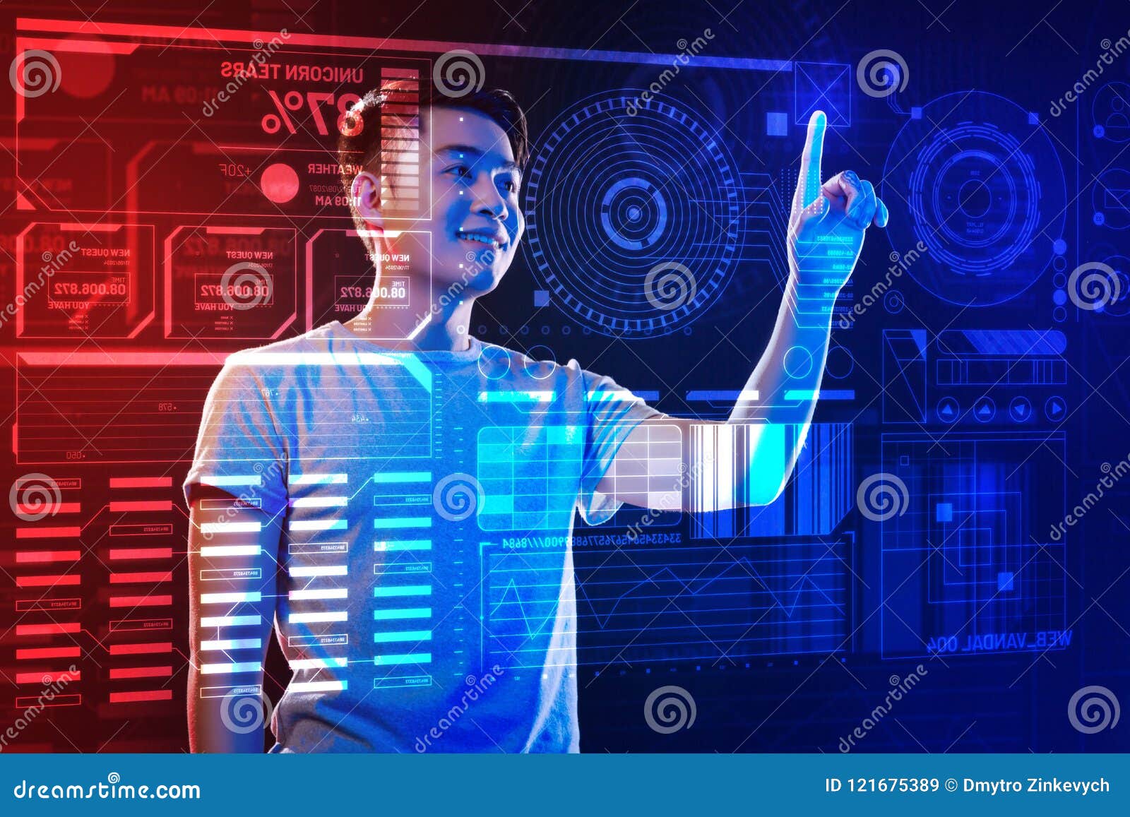 Positive Programmer Enjoying His Easy Work and Smiling Stock Image ... Positive Programmer Enjoying His Easy Work and Smiling Stock Image ...