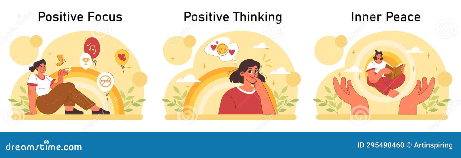 Optimistic Mindset, Positive Thinking Concept, Happy Person Holding Sun ...