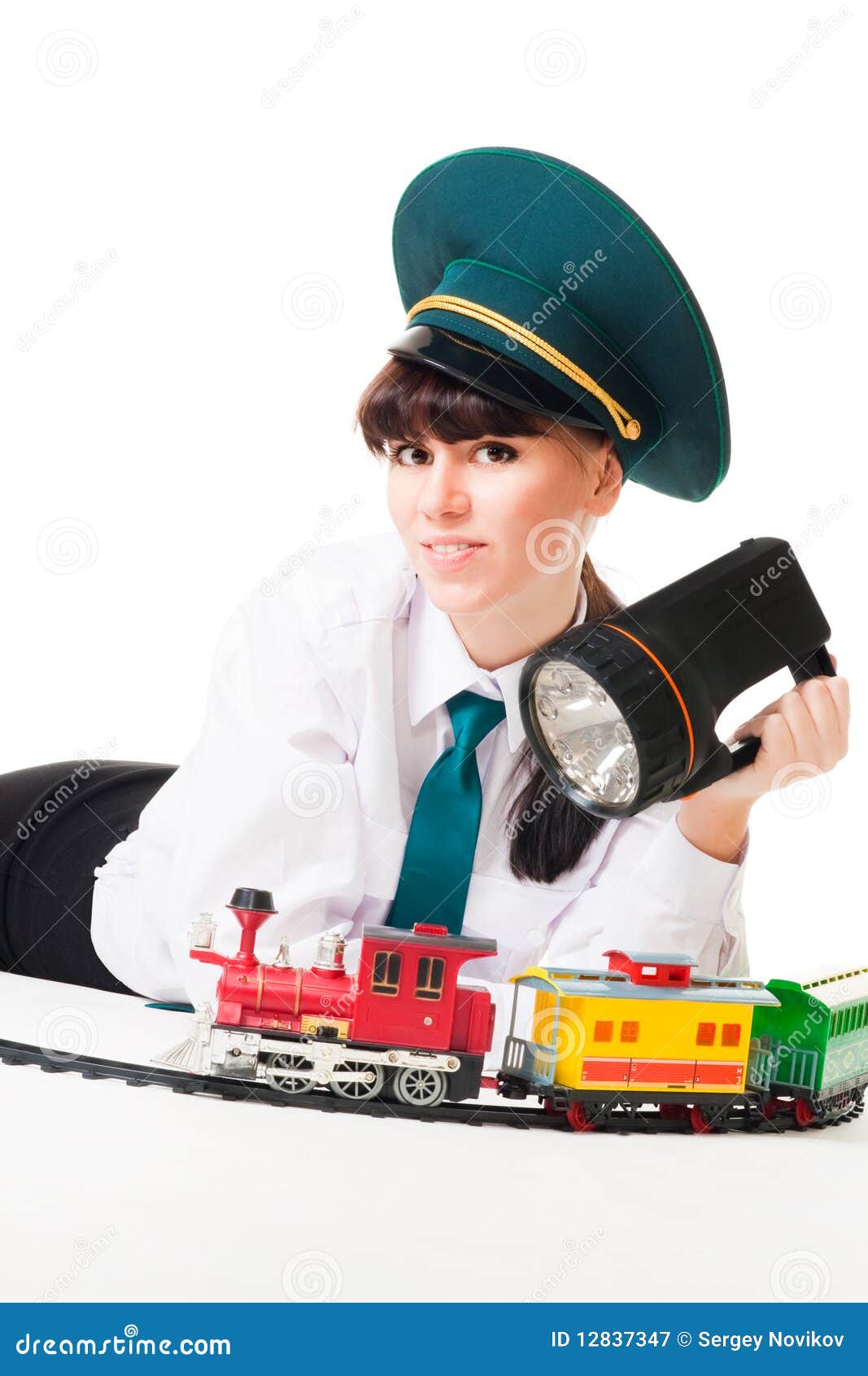 Positive Railroad Worker Woman Stock Image - Image of adult, black ...