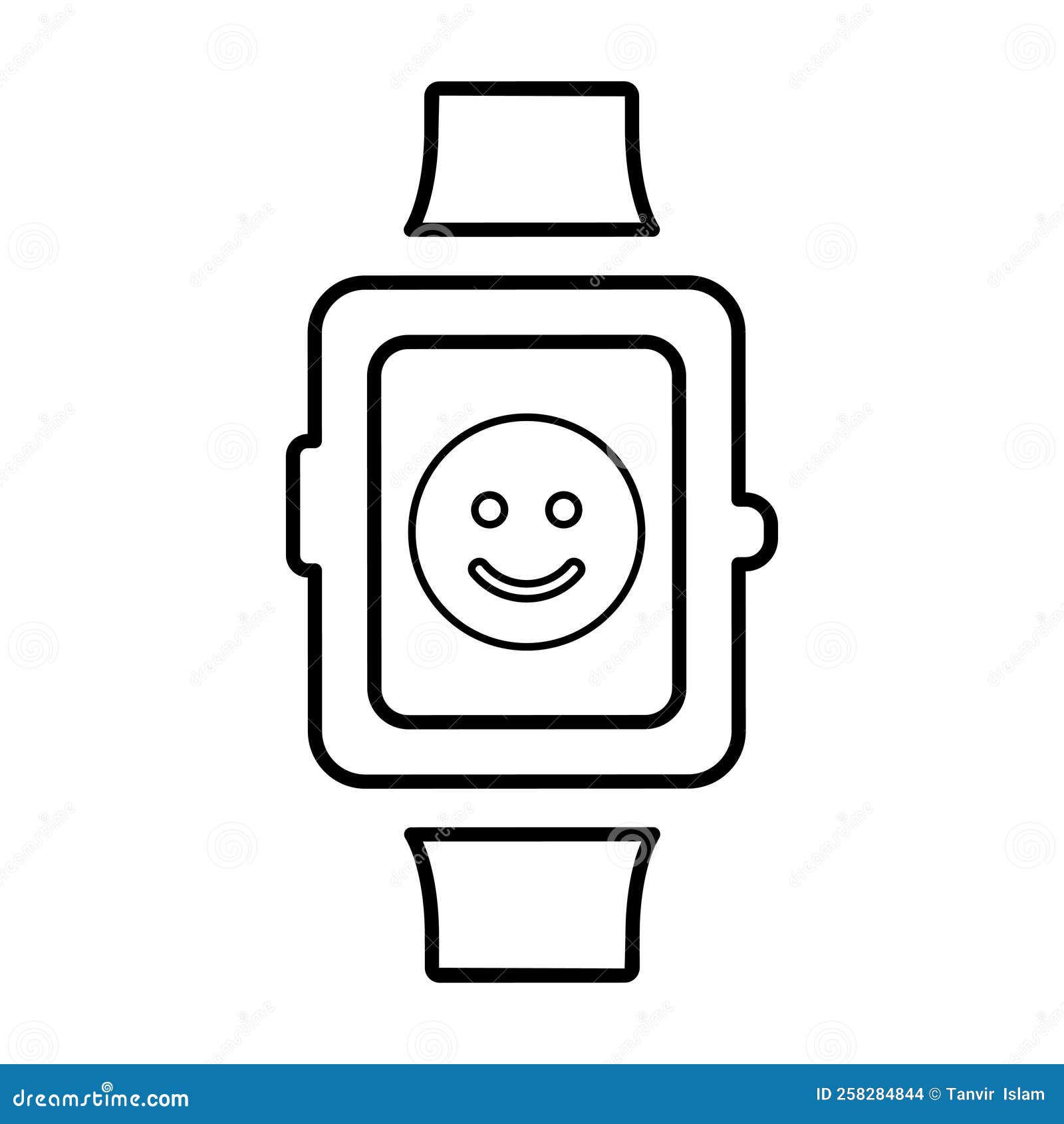 Positive Reaction Smart Watch Icon Stock Vector - Illustration of ...