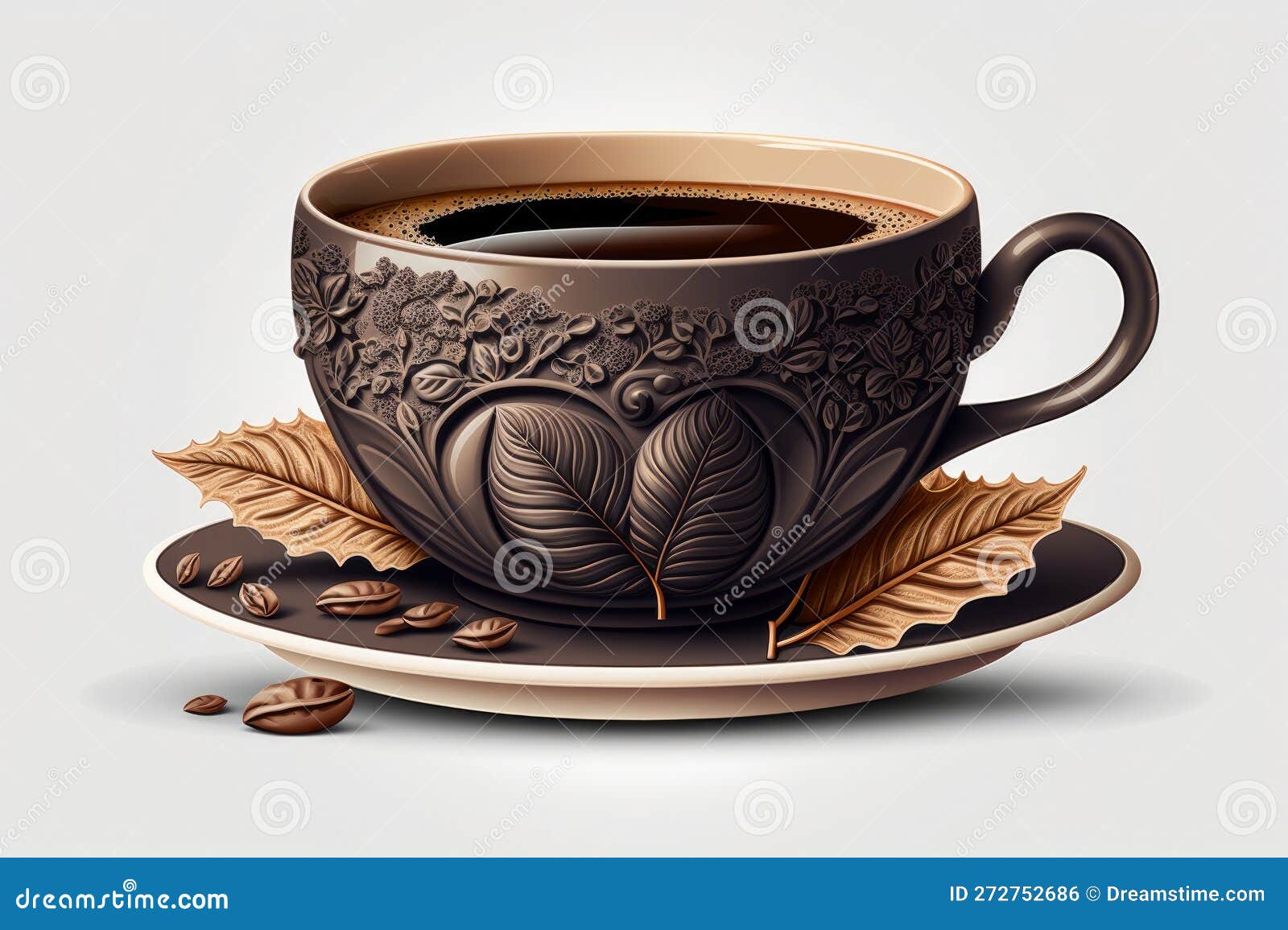 Positive Representation Coffee Cup Vector. Generative Ai Stock ...