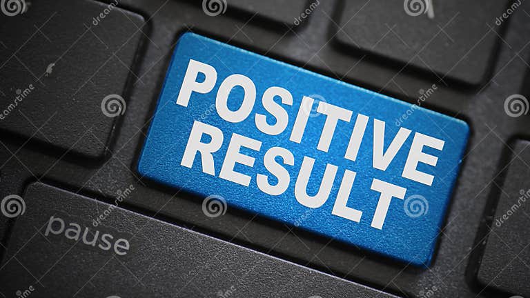 Positive Result Text Button on Keyboard Stock Photo - Image of prize ...