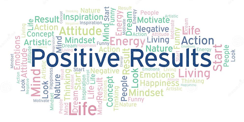 Positive Results Word Cloud, Made with Text only. Stock Illustration ...
