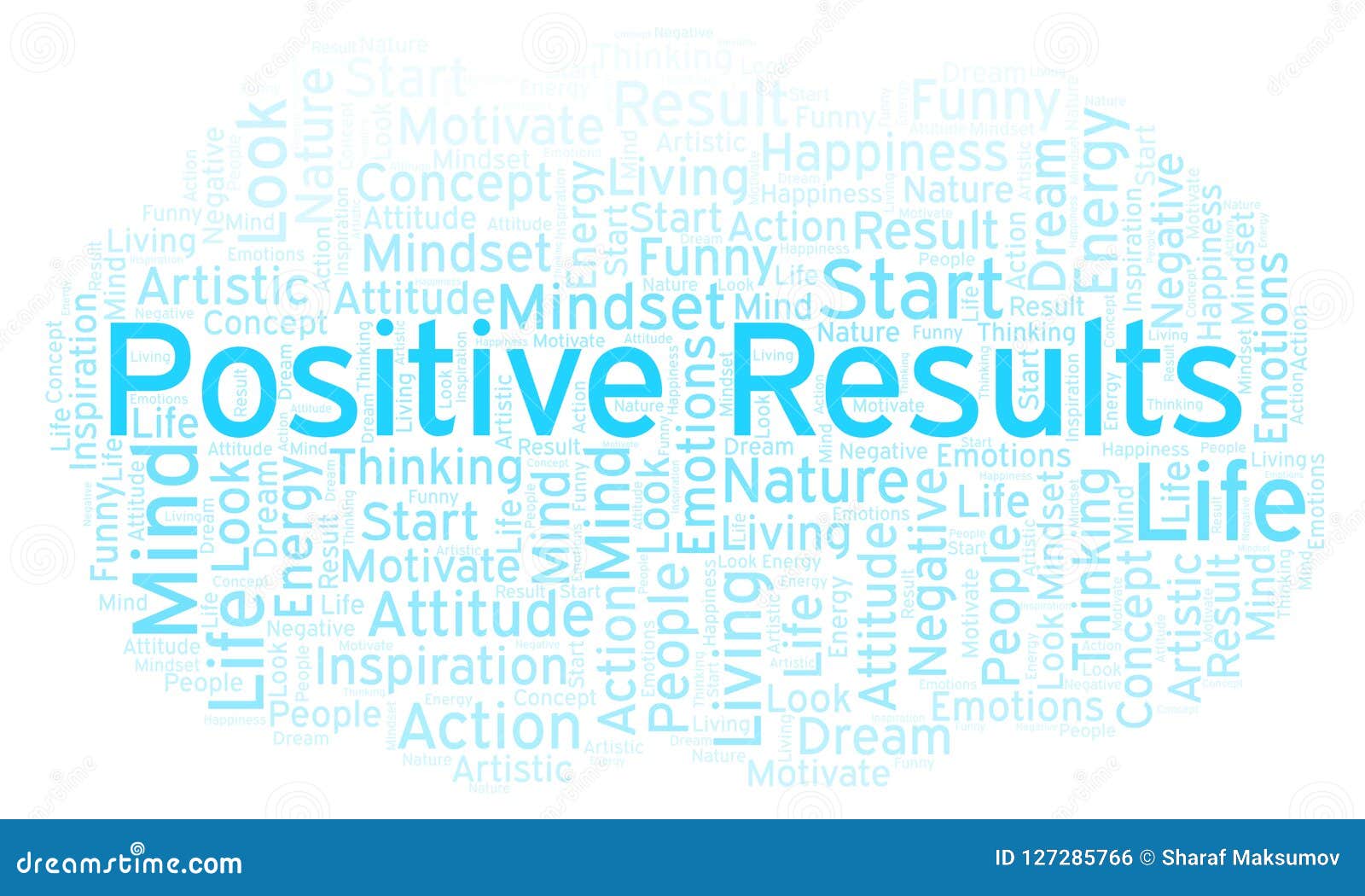 Positive Results Word Cloud, Made with Text only. Stock Illustration ...