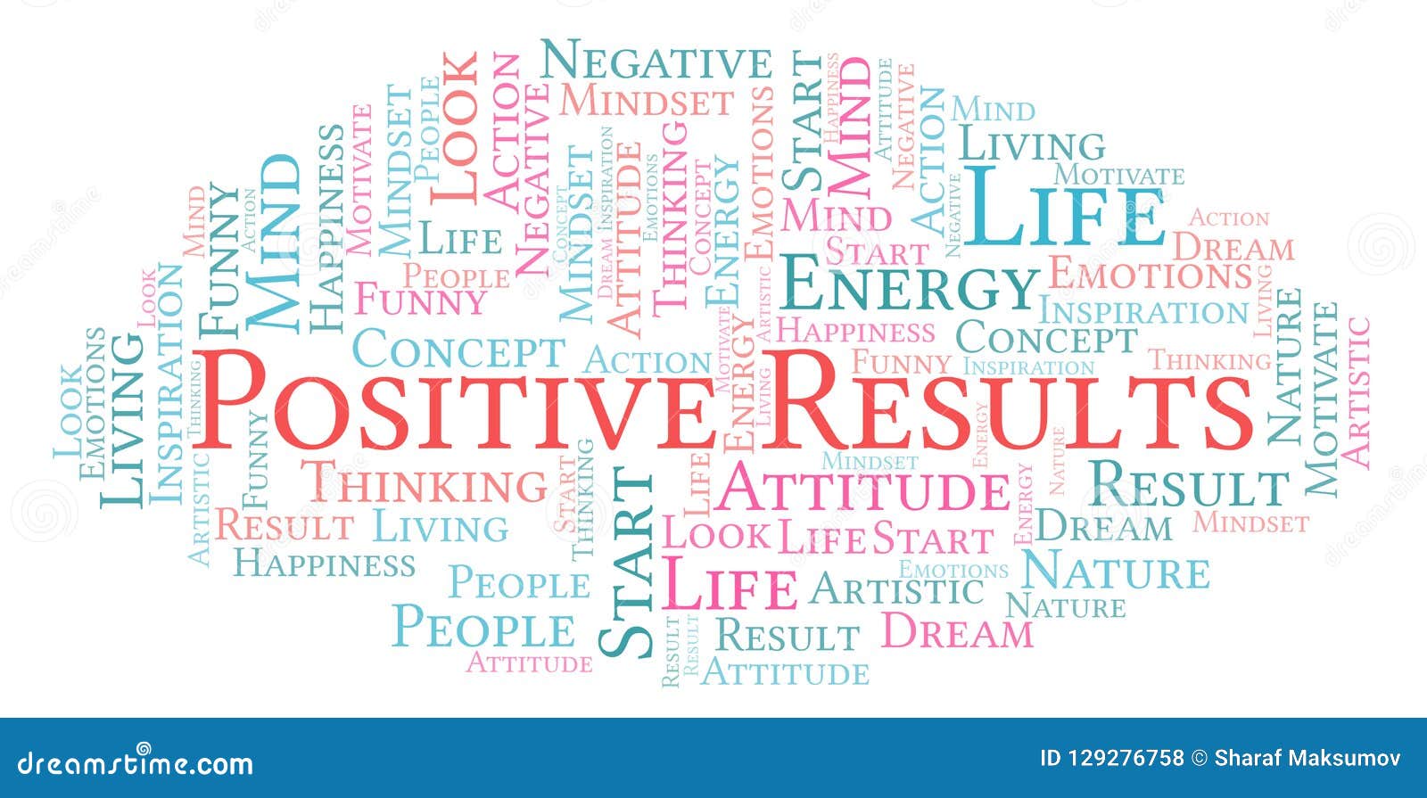 Positive Results Word Cloud, Made with Text only. Stock Illustration ...