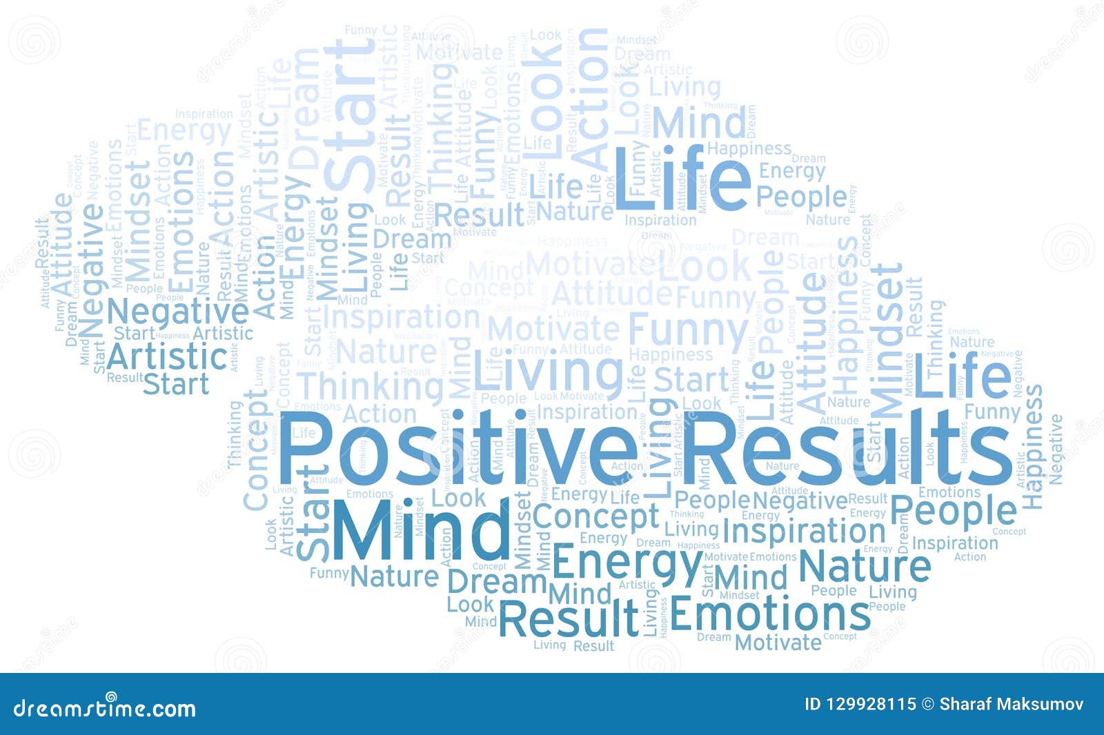 Positive Results Word Cloud, Made with Text only. Stock Illustration ...