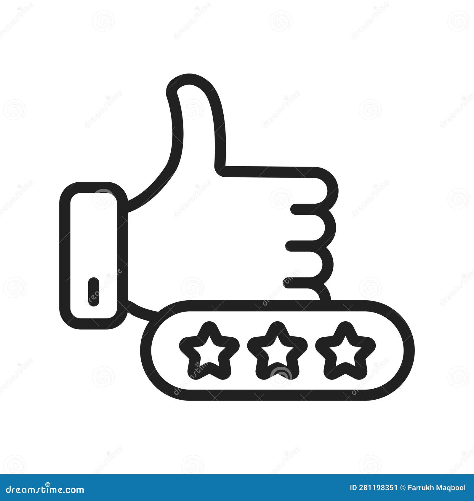 Positive Review Icon Image. Stock Vector - Illustration of review, icon ...