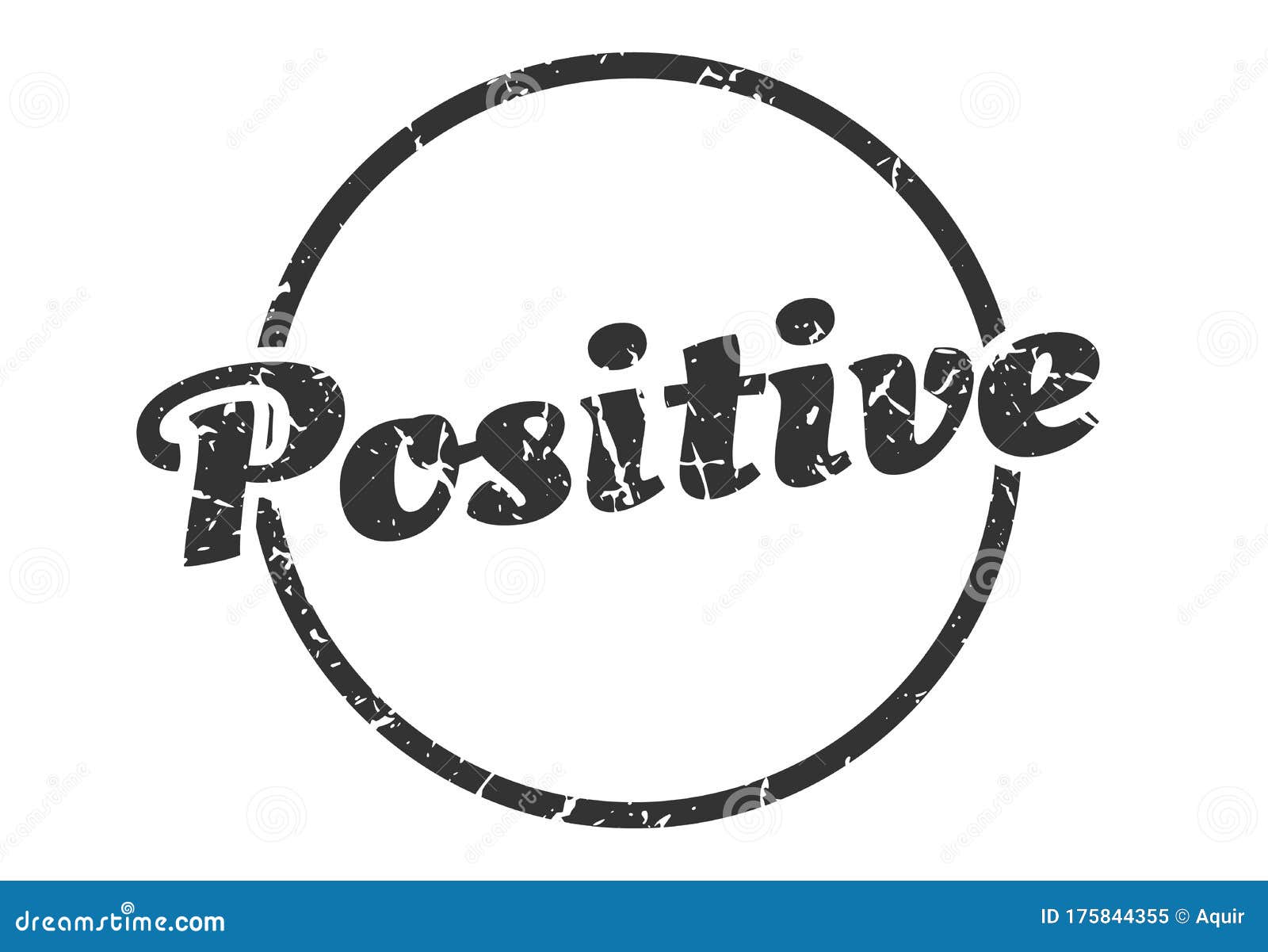 Positive Sign. Positive Round Vintage Stamp Stock Vector - Illustration ...