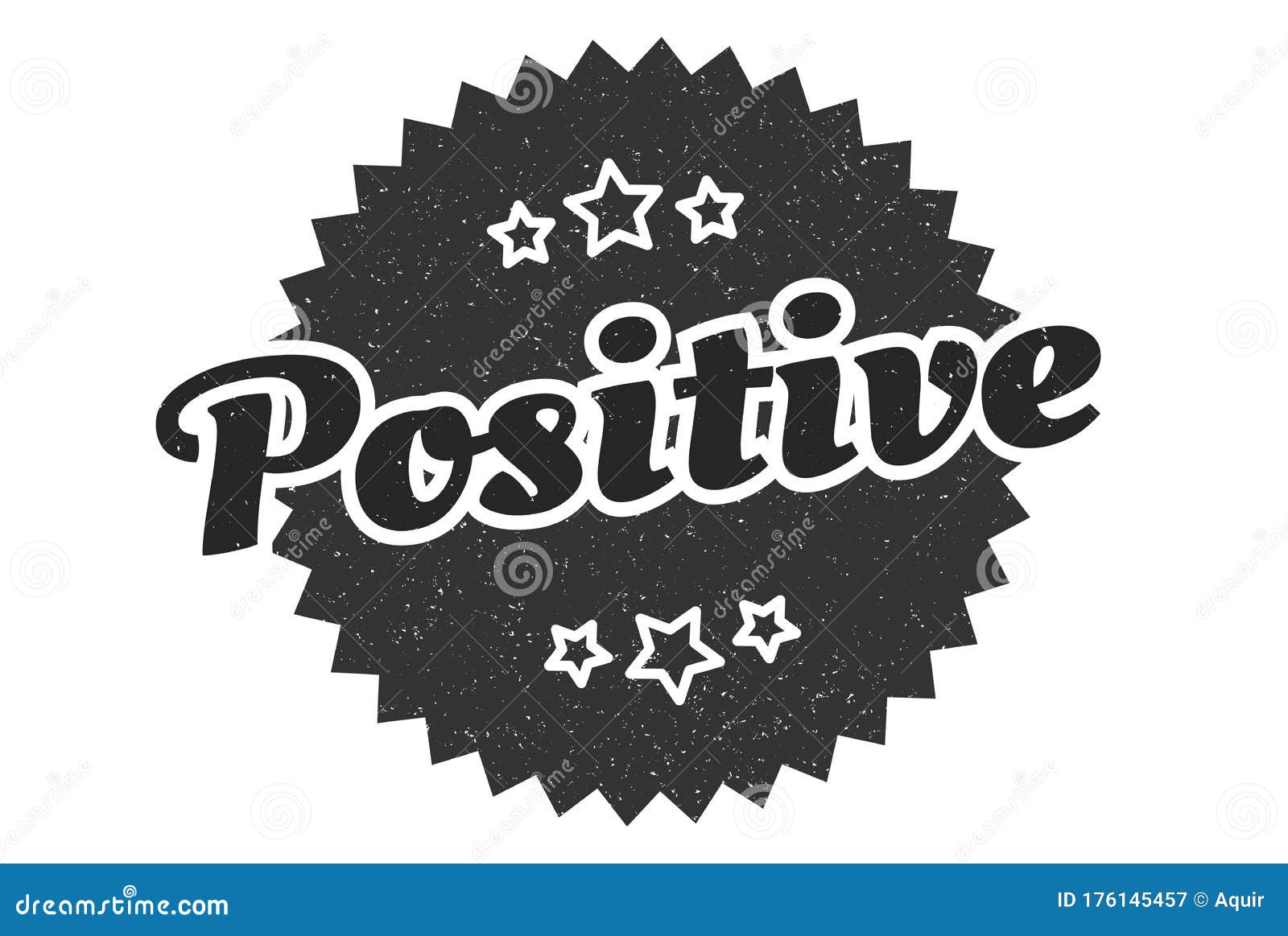 Positive Sign. Positive Vintage Retro Label Stock Vector - Illustration ...