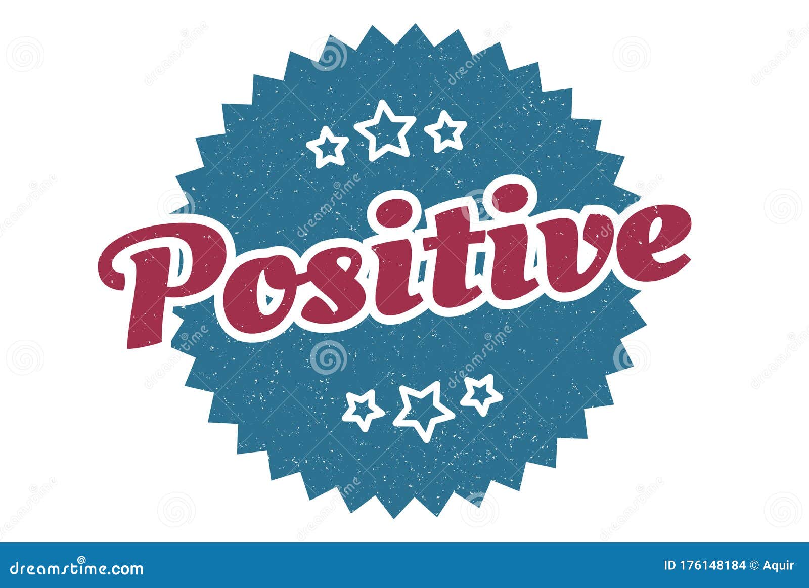 Positive Sign. Positive Vintage Retro Label Stock Vector - Illustration ...