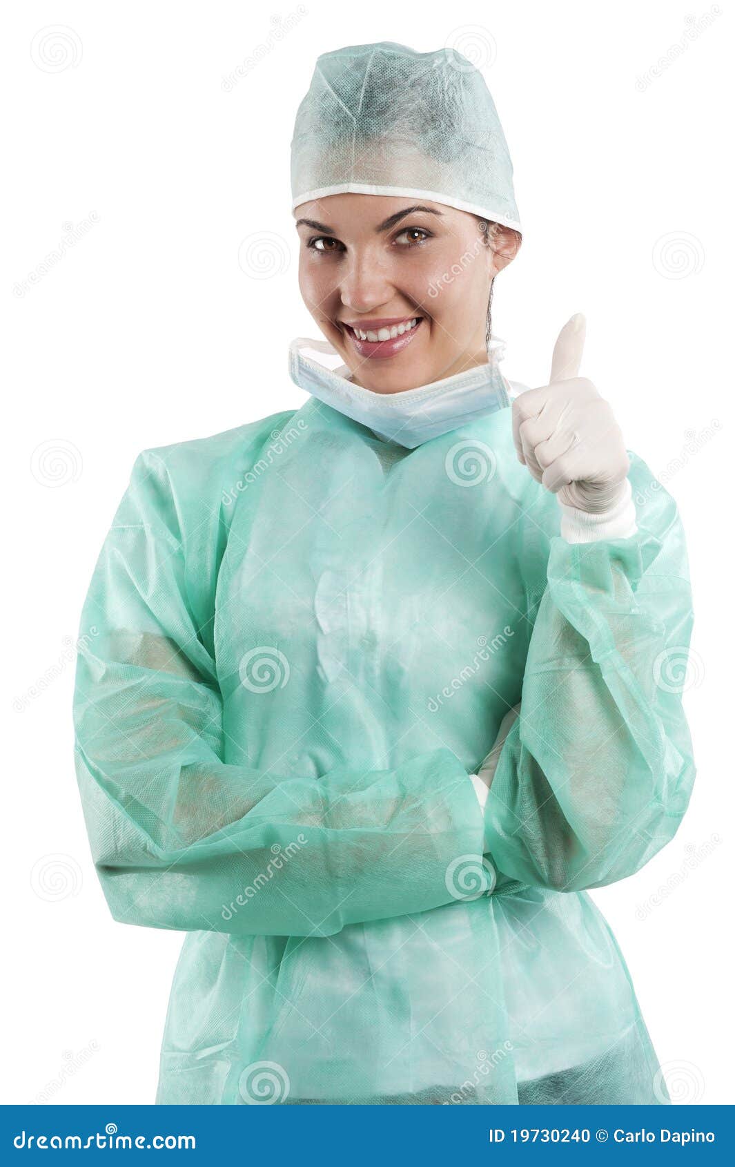 Positive and smiling nurse stock photo. Image of portrait - 19730240