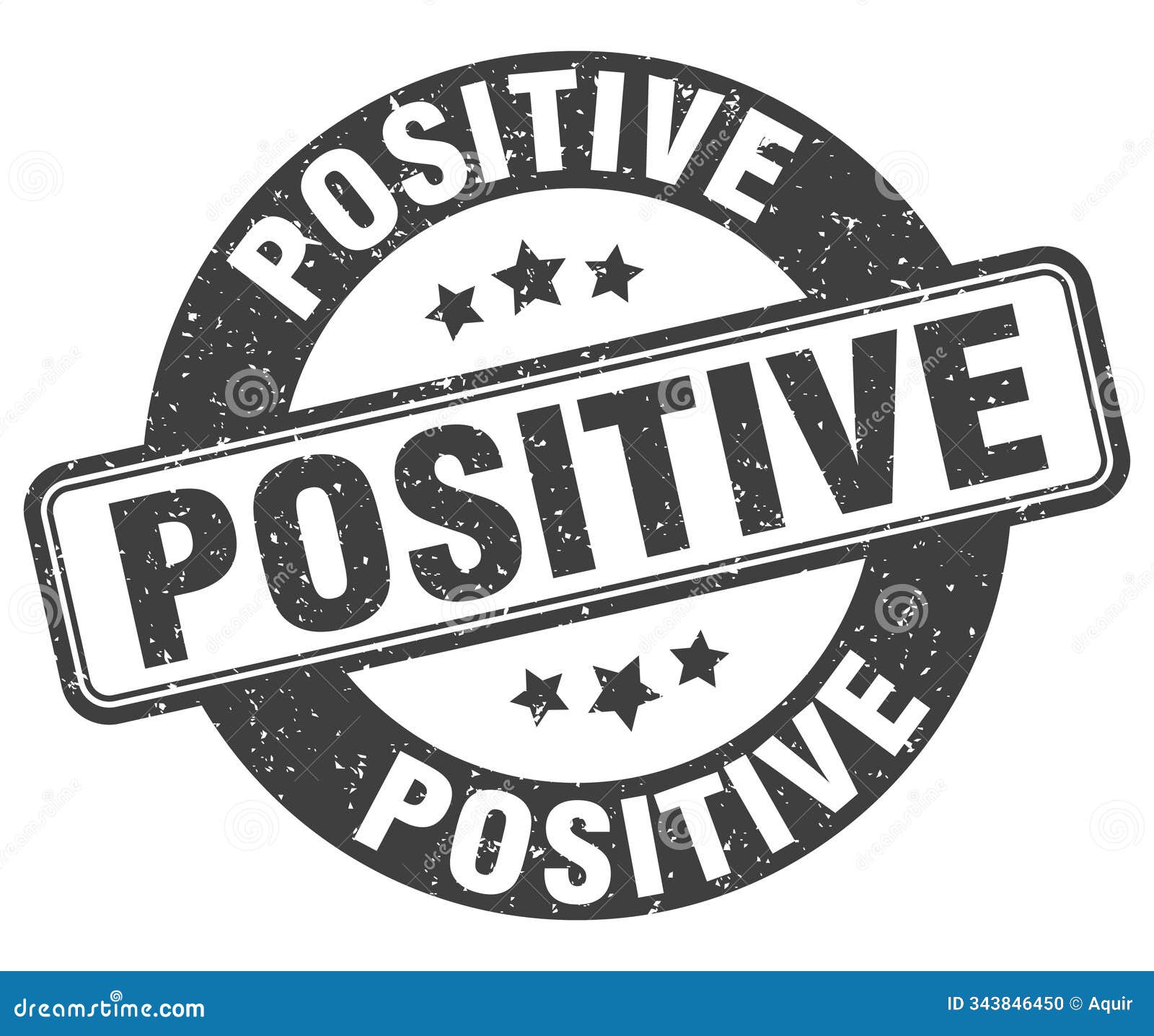 Positive Stamp. Positive Label. Round Grunge Sign Stock Vector ...