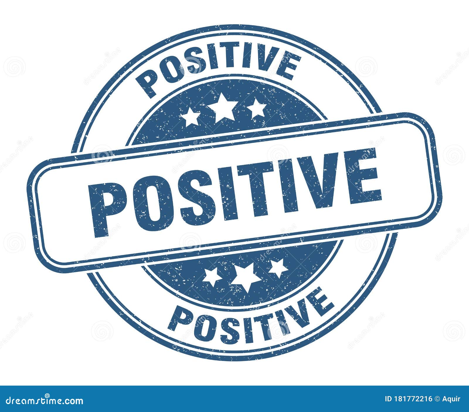 Positive Stamp. Positive Round Grunge Sign Stock Vector - Illustration ...