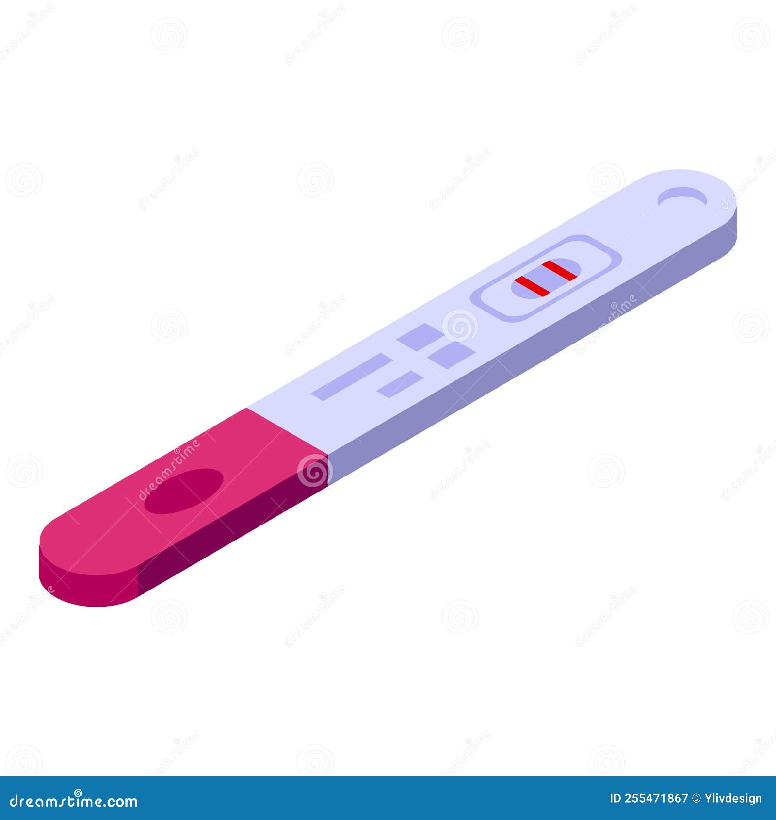Positive Stick Icon Isometric Vector. Pregnant Test Stock Vector ...