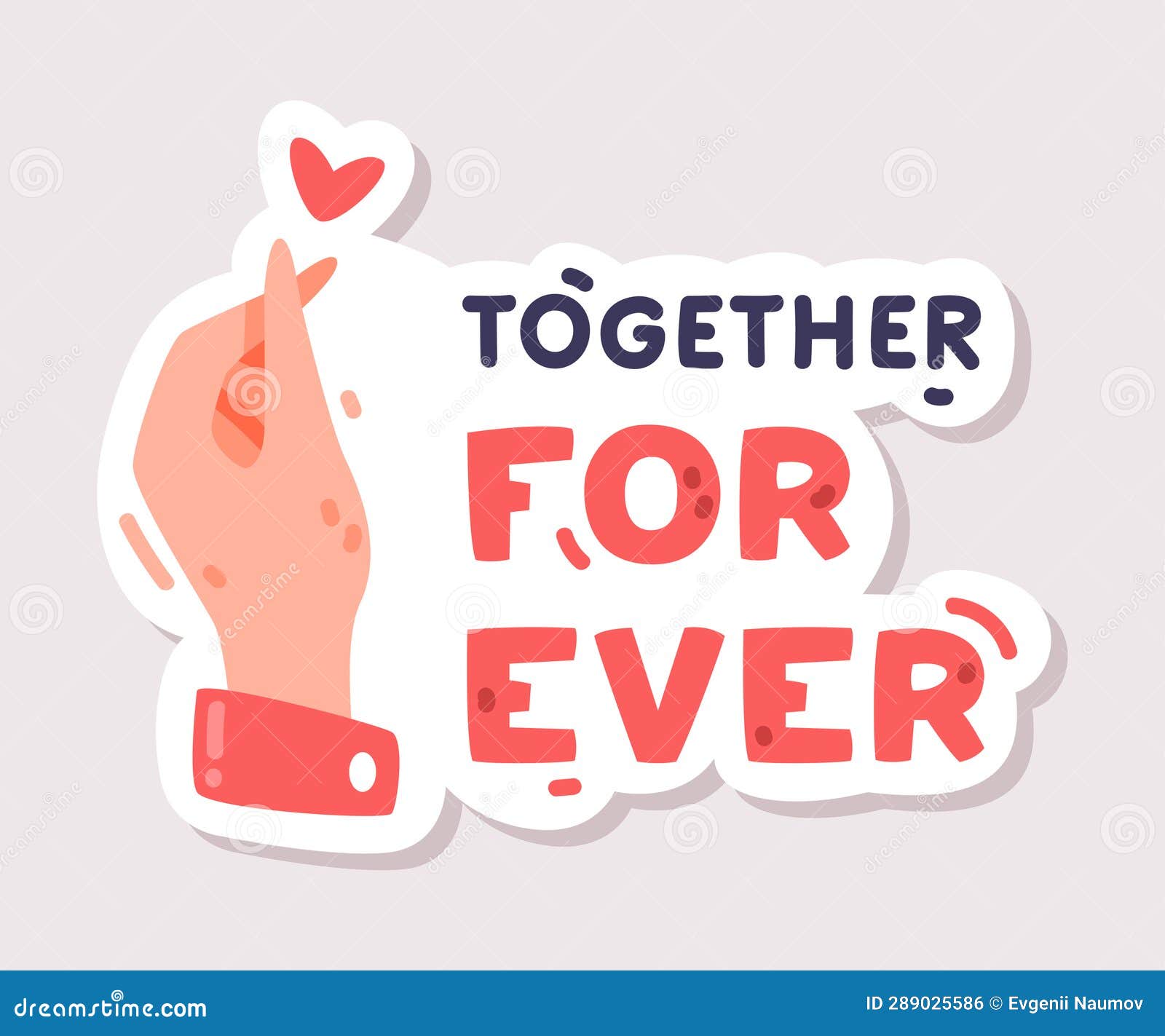 Positive Sticker Design with Hand and Saying Vector Illustration Stock ...