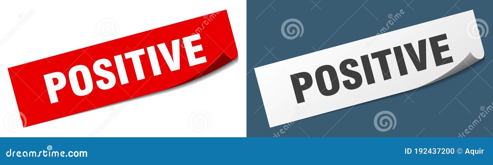 Positive Sticker. Positive Sign Set Stock Vector - Illustration of ...