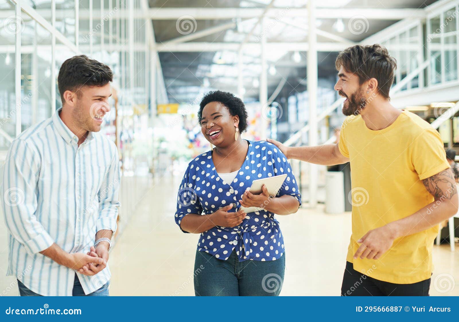 A Positive Team Makes Positive Moves. a Group of Young Businesspeople ...