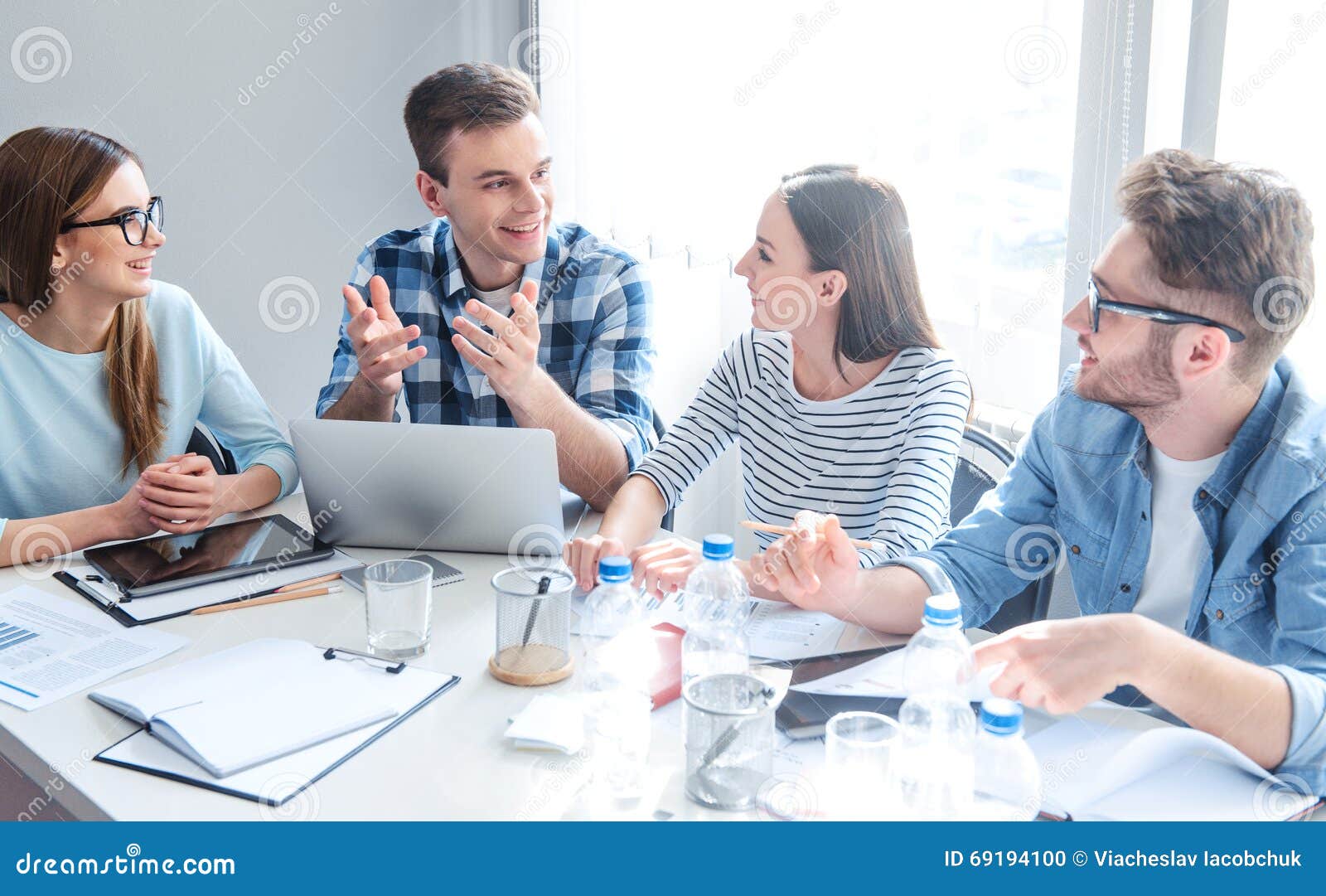 Positive Team Working on the Project Stock Photo - Image of colleague ...