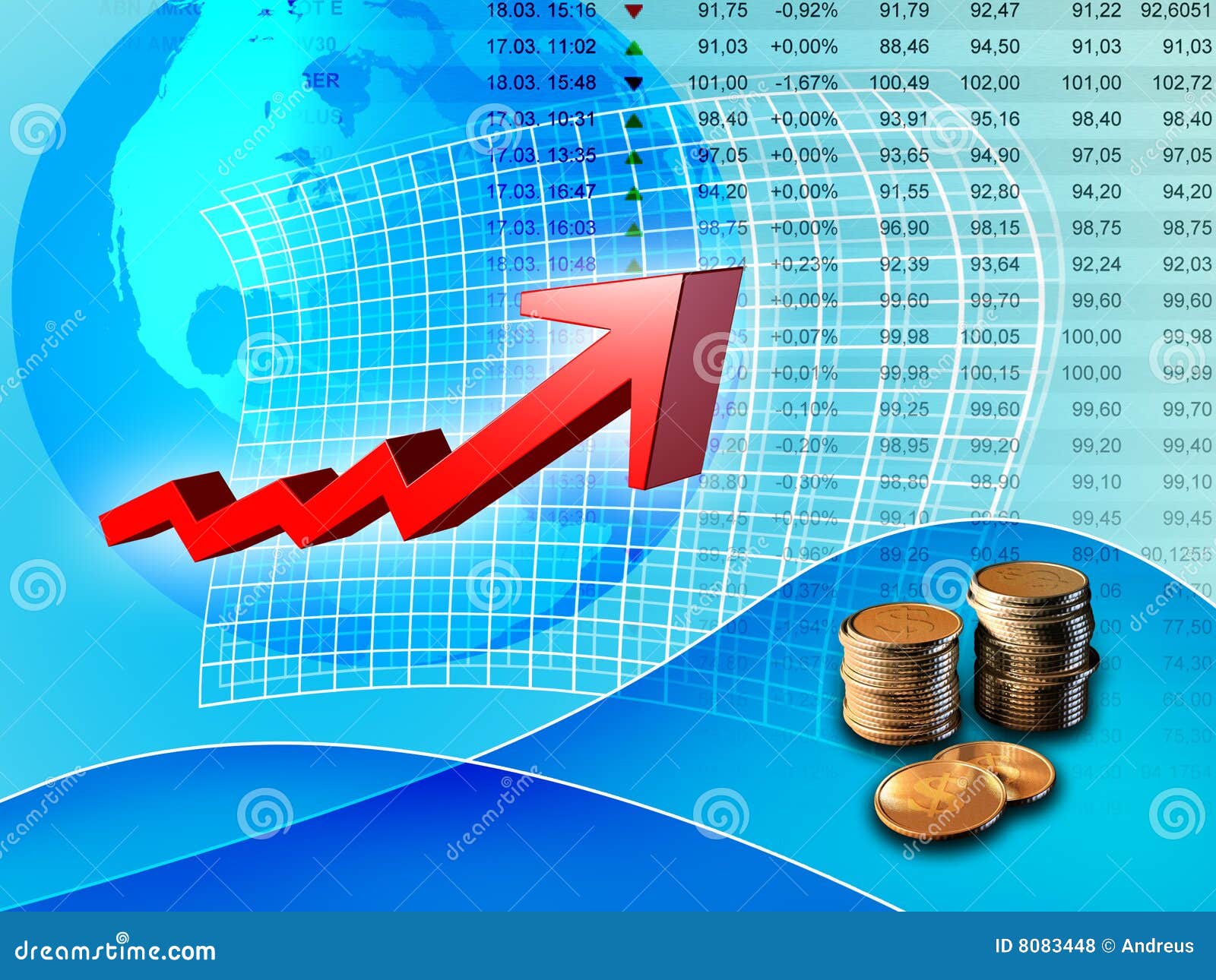 Positive Tendenz stock abbildung. Illustration von blau - 8083448