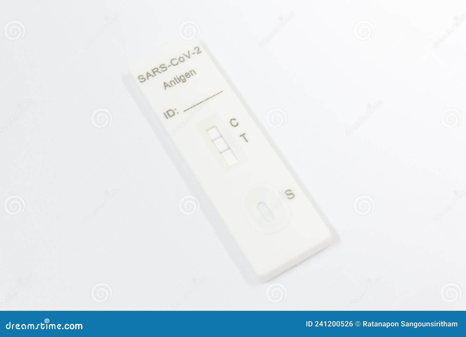 Positive Test Result by Covid 19 Antigen Test on White Background ...