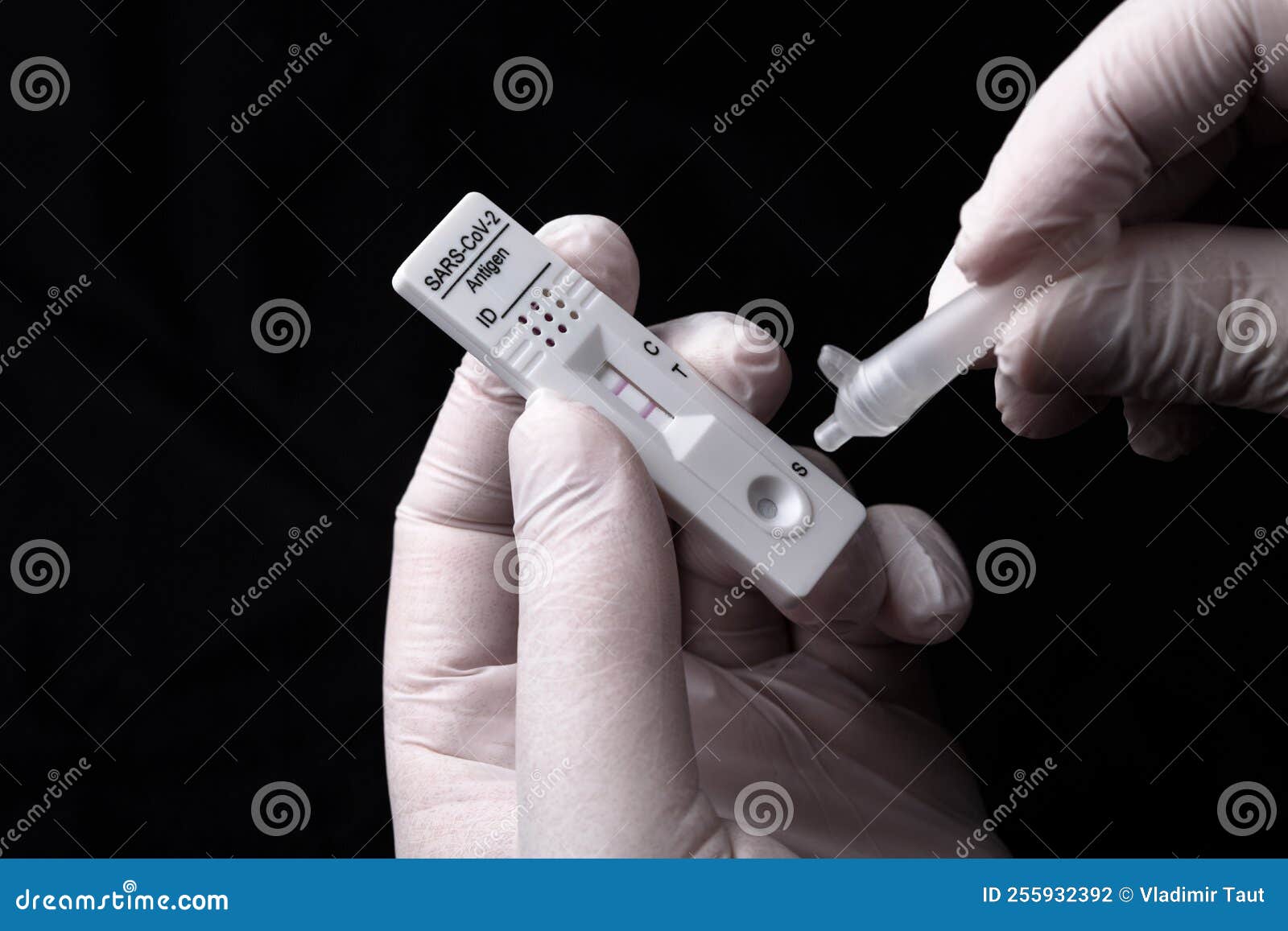 Positive Test Result by Using Rapid Test Device for COVID-19 Stock ...