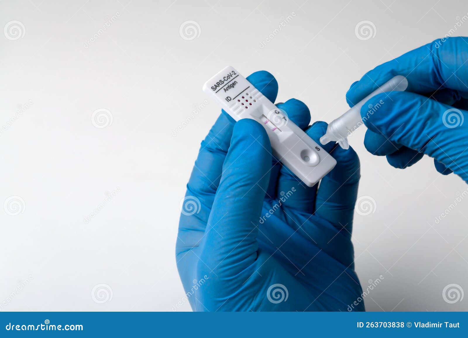 Positive Test Result by Using Rapid Test Device for COVID-19 Stock ...
